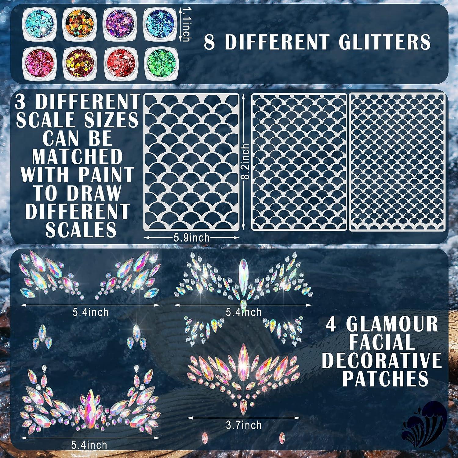Mermaid Costume for Women: Face Gems, Glitter, Stencils - Festival ...