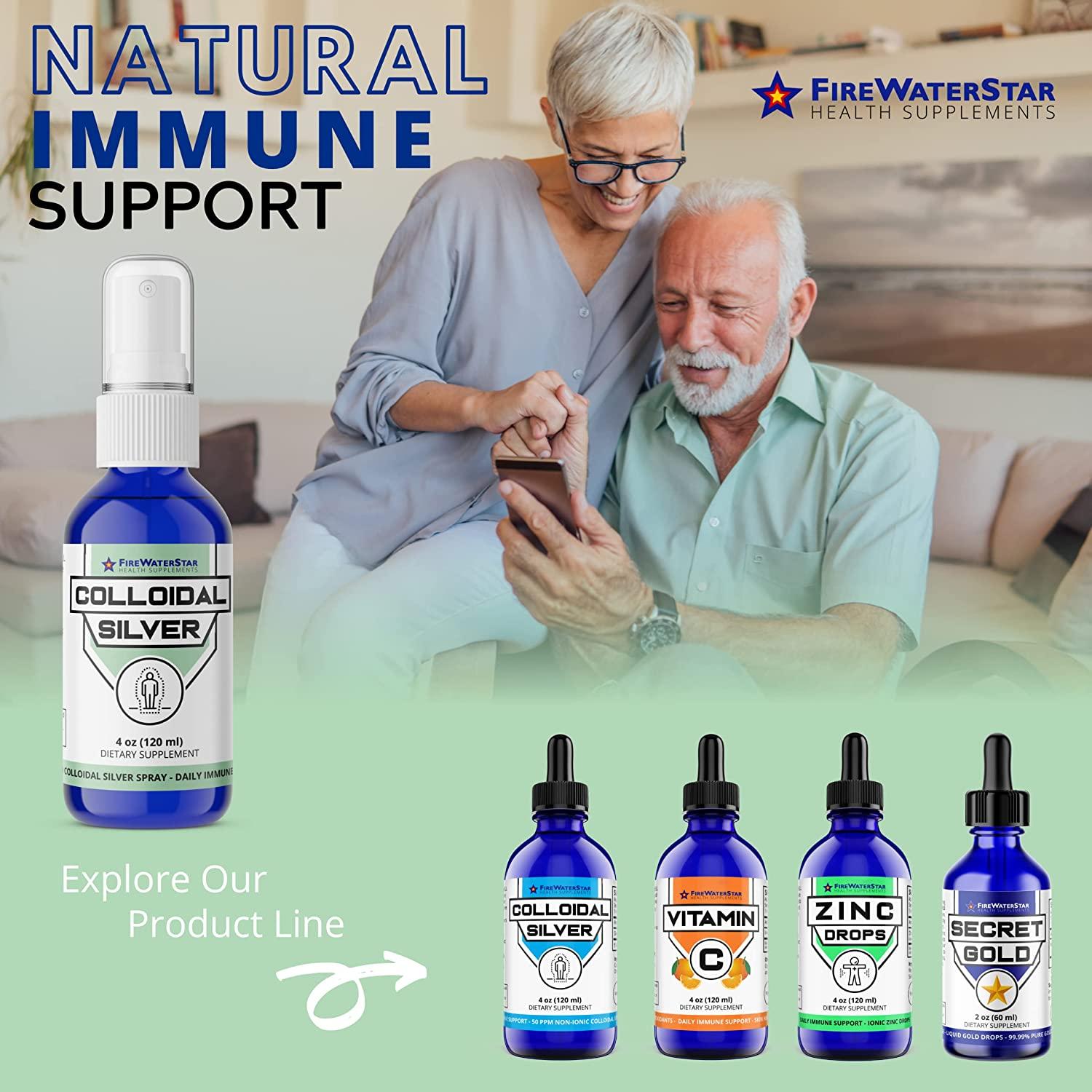 Colloidal Silver Spray - 4 oz - Clear Ionic Silver - 50 ppm - 99.99% ...