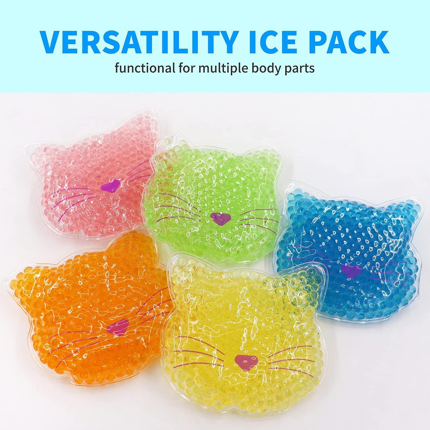 Kids Reusable Ice Pack Bundle - Cute Gel Packs for Injuries, Stress ...