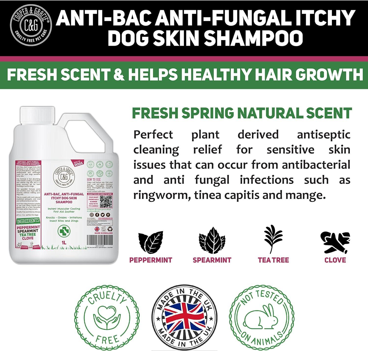 Dog Shampoo For Itchy Skin Antibacterial And Antifungal | Natural ...