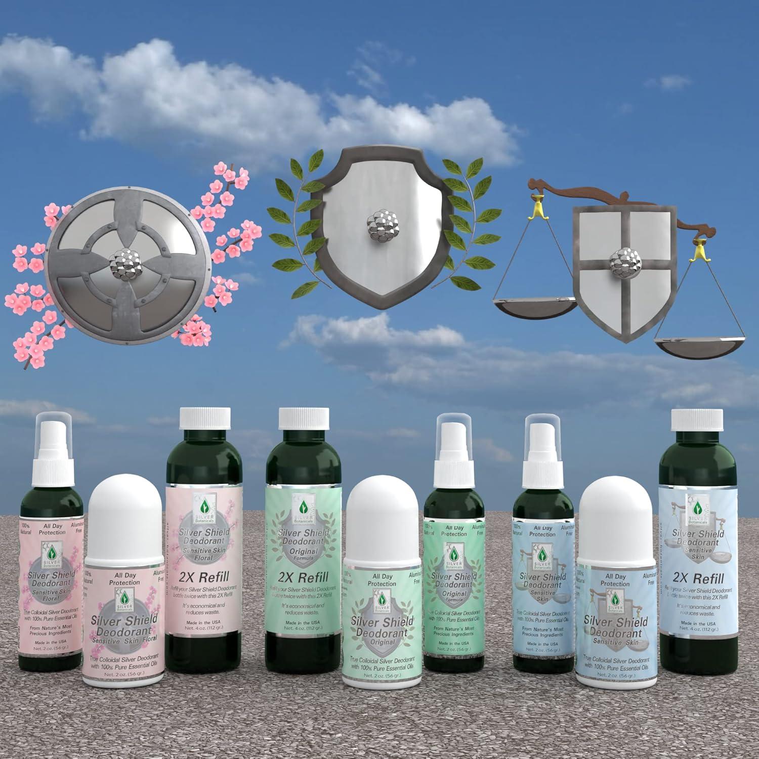 Silver Shield Deodorant - Original Formula - Roll-on 2 oz. 2 Ounce ...