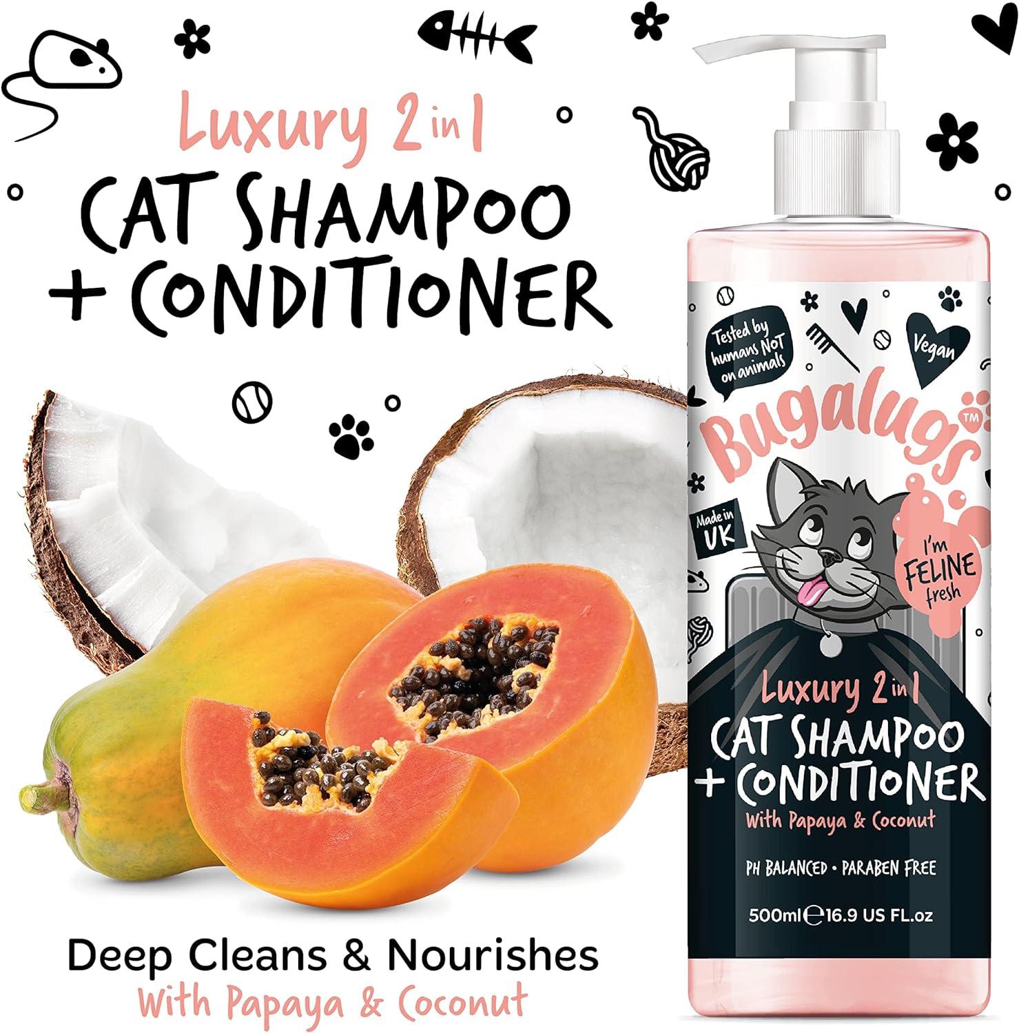 Bugalugs 2 in 1 Cat Shampoo & Conditioner. Cleansing nourishing and ...