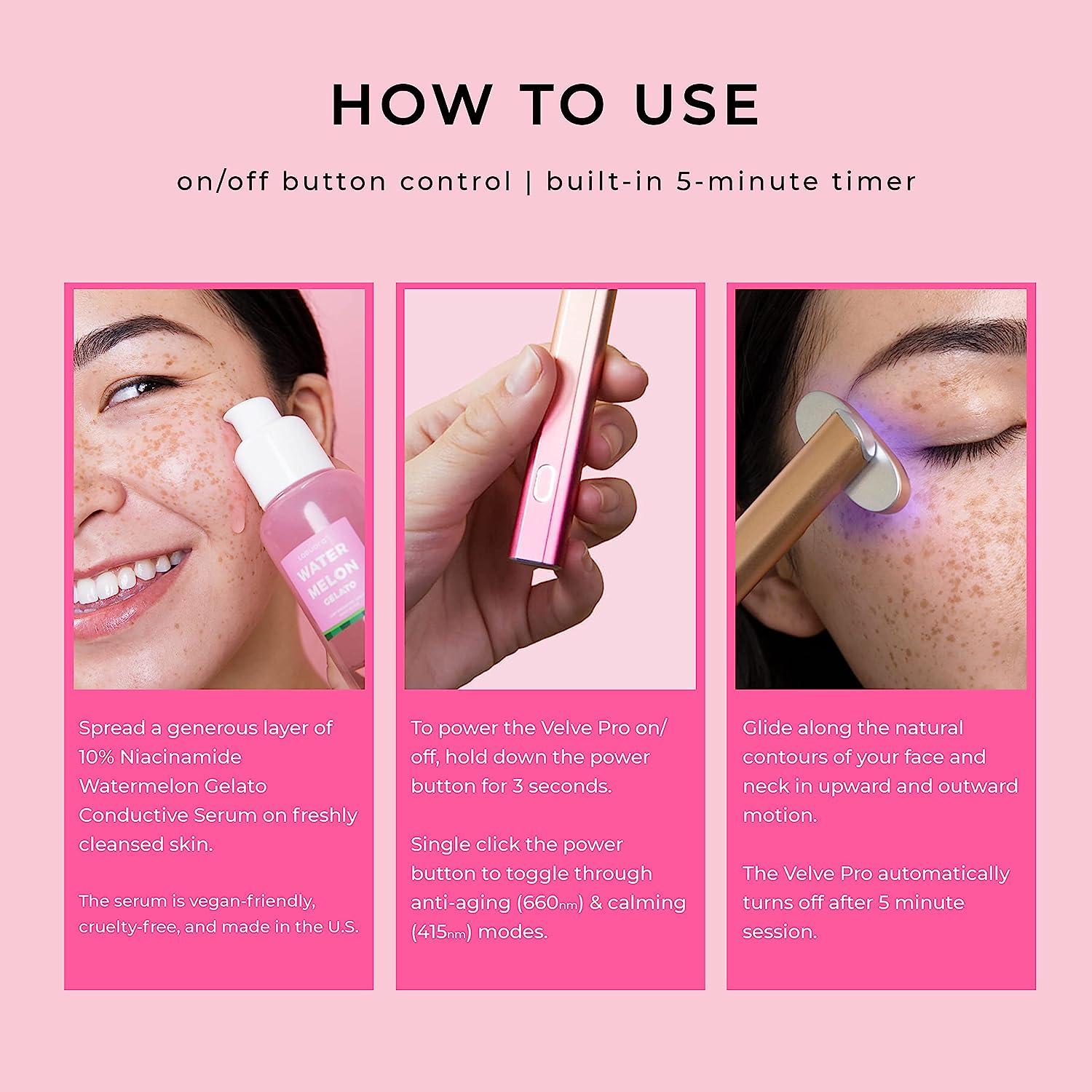 Laduora 5-in-1 Dual Color Facial Wand Kit | Microcurrent Anti-Aging ...