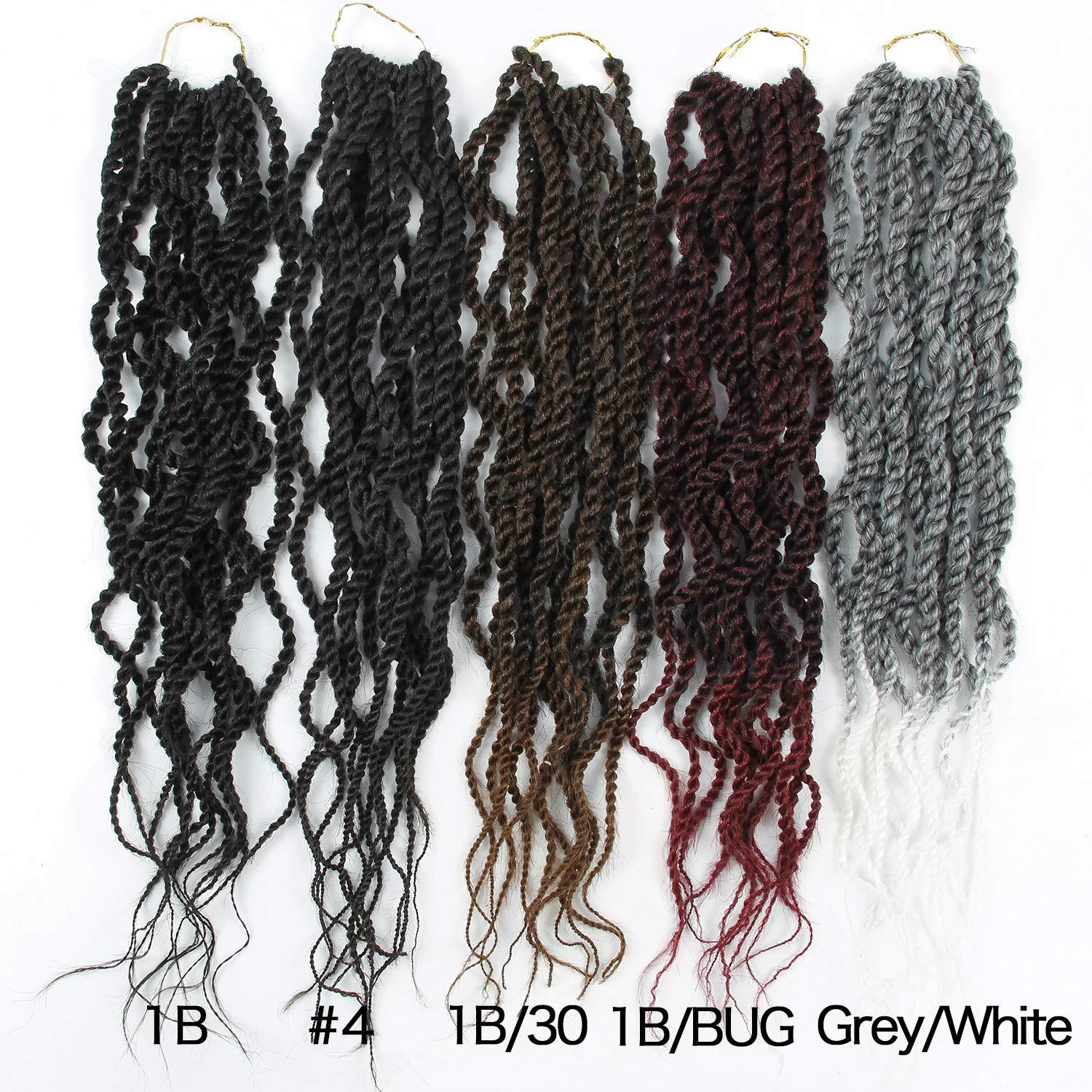 18 Inch Wavy Senegalese Twist Crochet Hair Braids Synthetic Extension