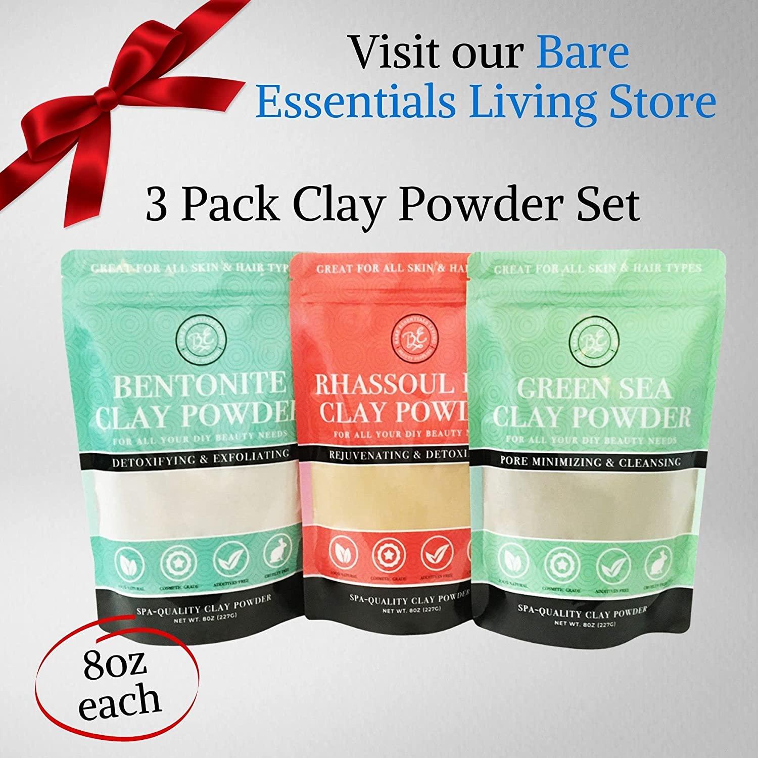 Bentonite Clay Powder 2lb - Indian Healing Clay for Face, Hair & Body ...