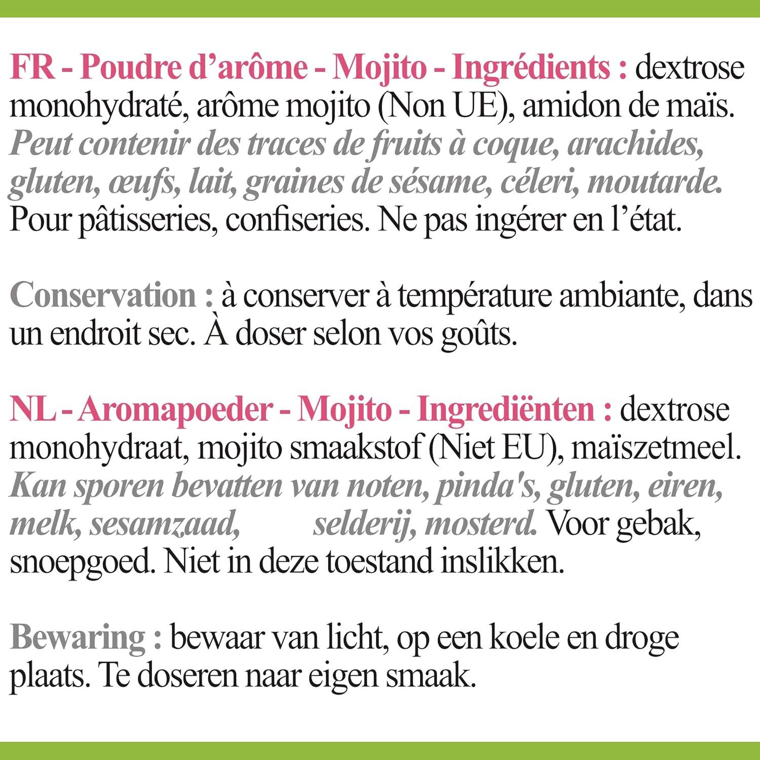 Natural Food Flavor Powder Mojito Flavor 15 g | Buy Now with Express ...