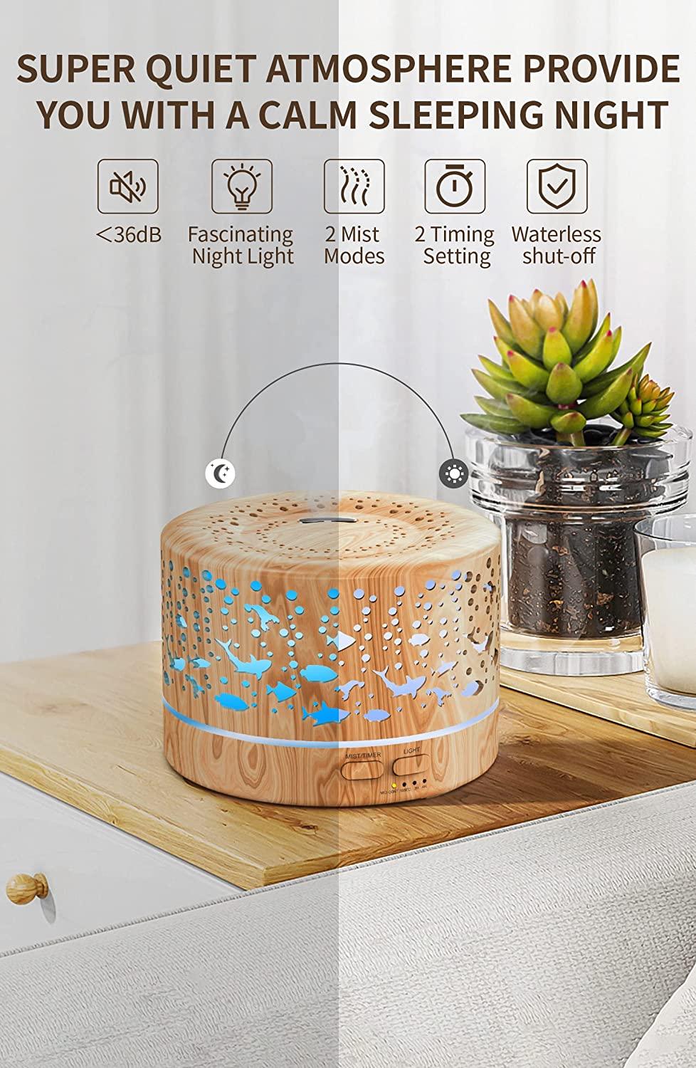 MEIDI 700ML Essential Oil Diffuser with Remote Control - Aromatherapy ...