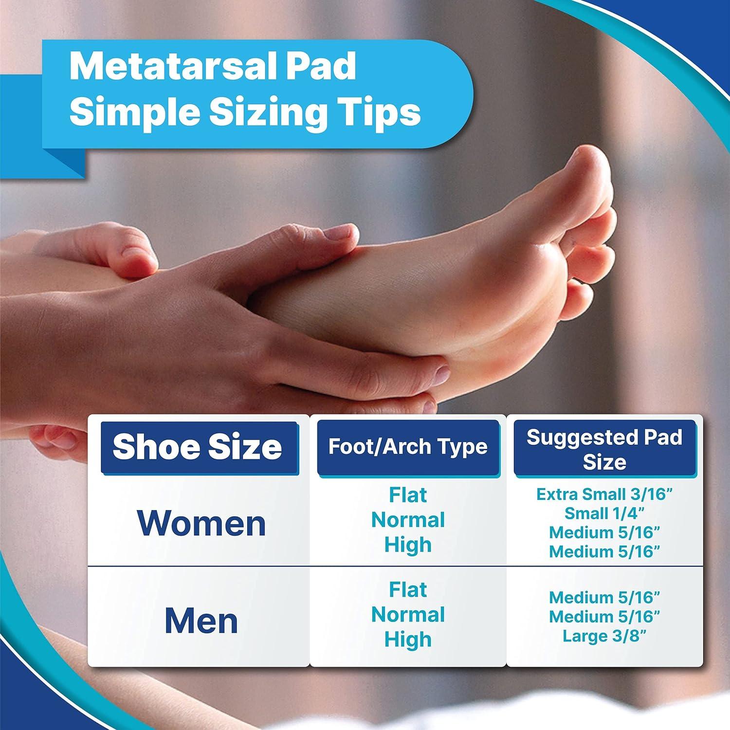 hAPad White Metatarsal Pads for Pain Relief - Small 1/4 - Pack of 6 ...