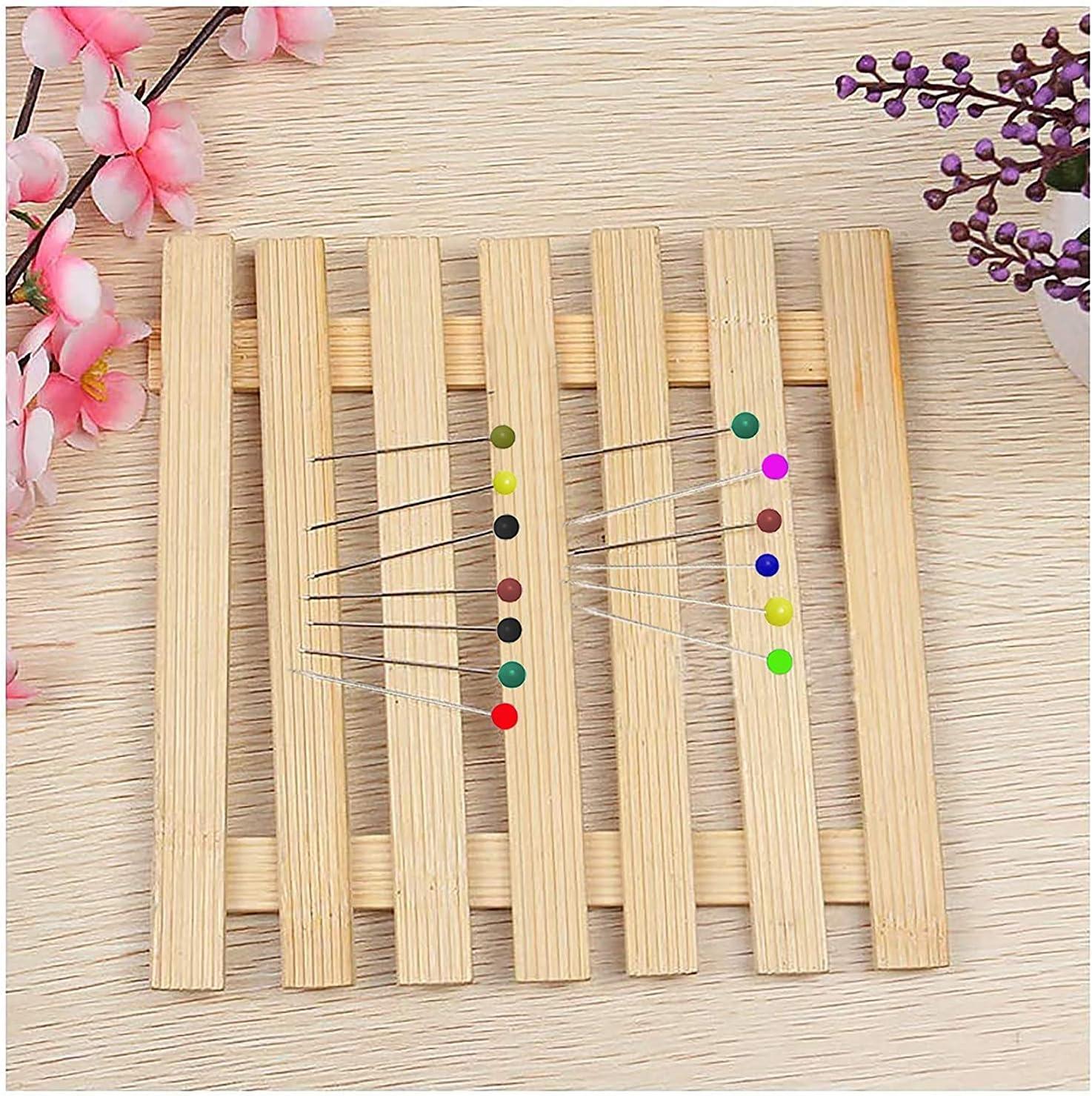 Round Pearl Head Straight Hijab Pins Set - 40 Pcs Black Safety Scarf ...