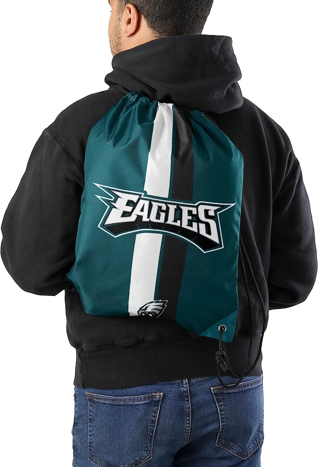 Philadelphia Eagles NFL Team Stripe Drawstring Backpack by FOCO | Buy ...