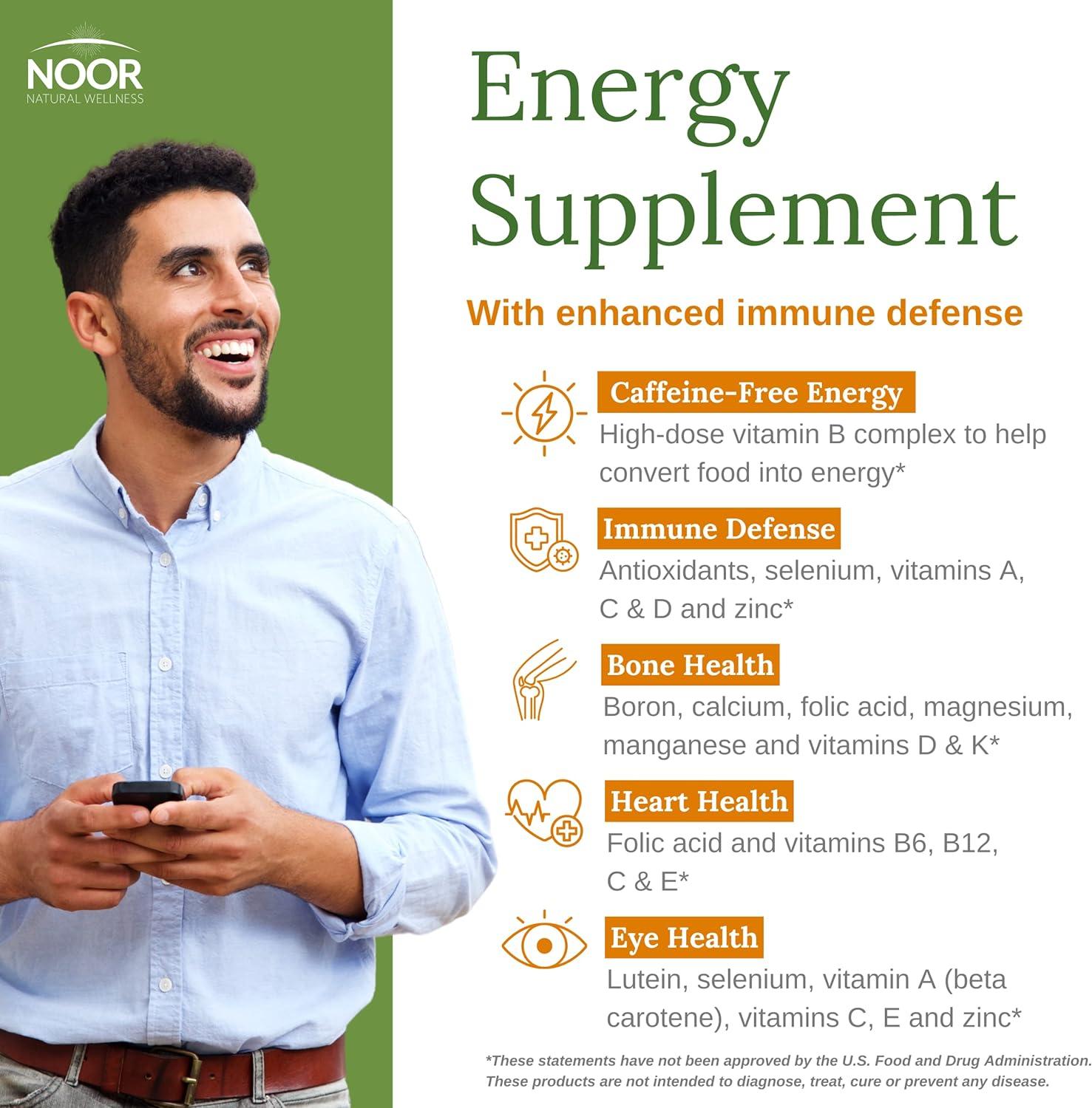 Noor Vitamins Energy+ Multivitamin - 60 Tablet | Boost Energy Levels ...