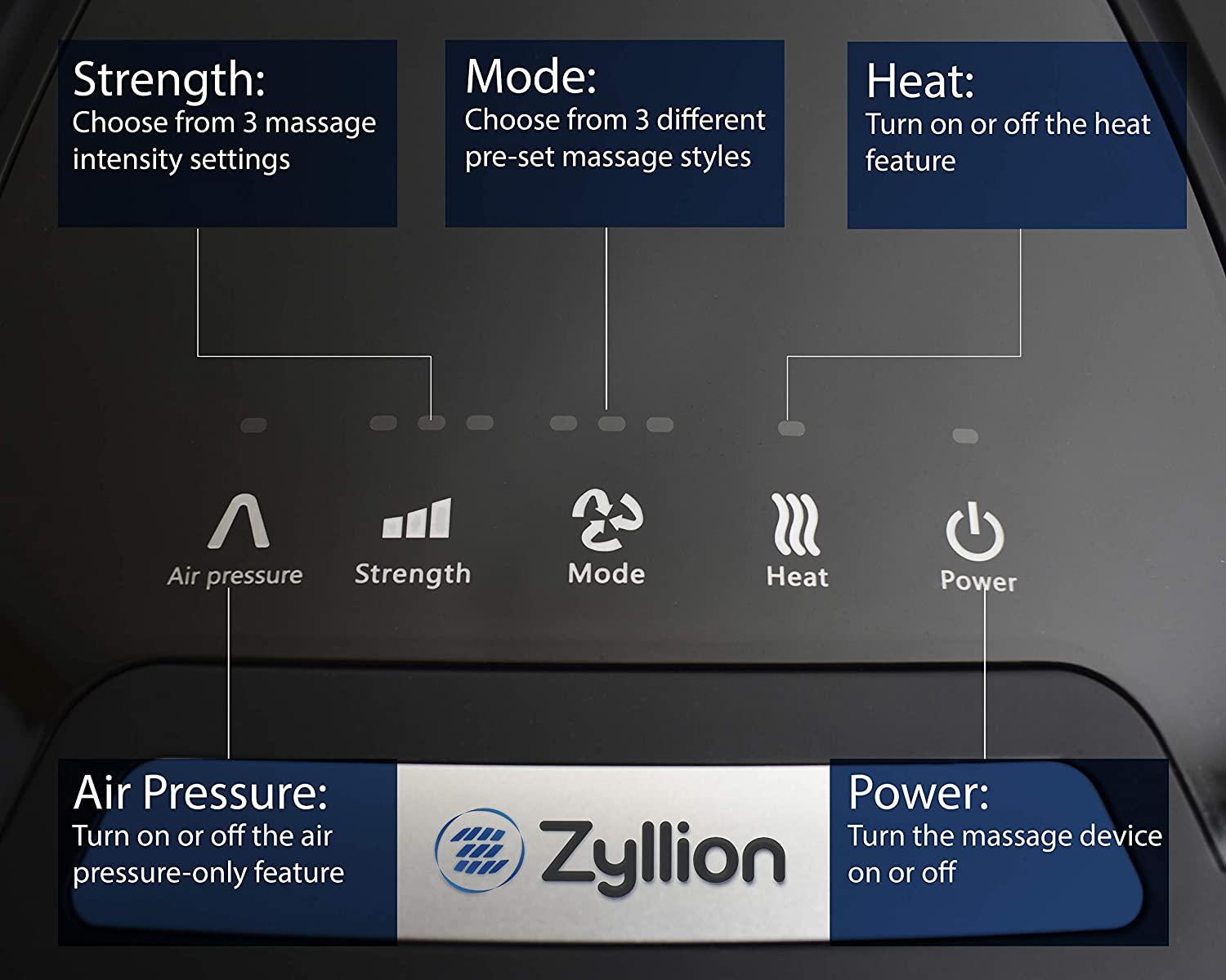 Zyllion Foot Massager with Heat - Shiatsu Rolling Kneading Massage for ...