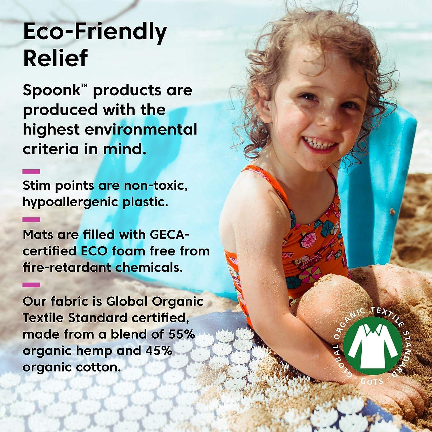 Spoonk Organic Hemp Acupressure Mat with EcoFoam - USA Made Sage | Eco ...