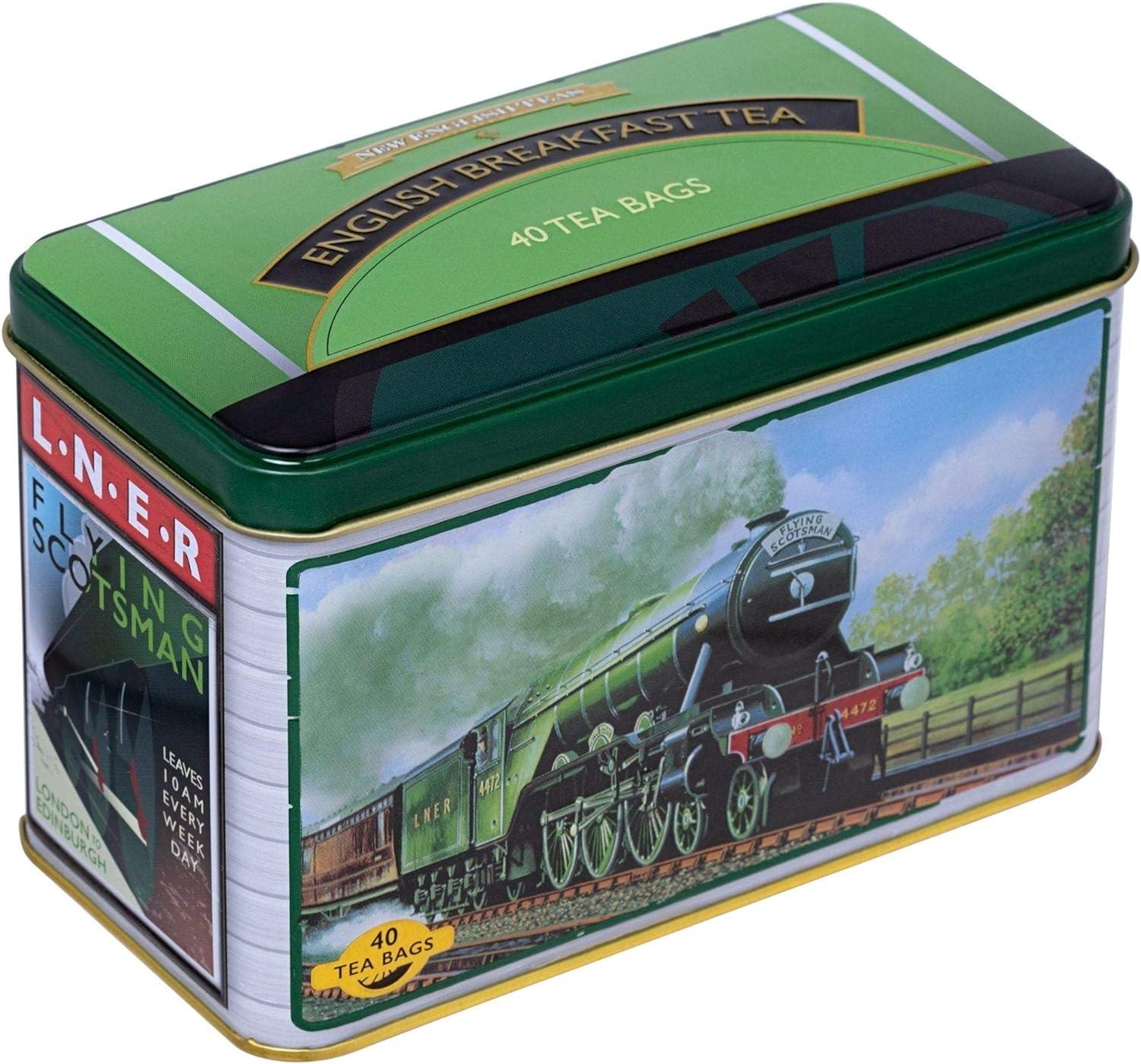 New English Teas Flying Scotsman Tea Caddy - 40 English Breakfast ...