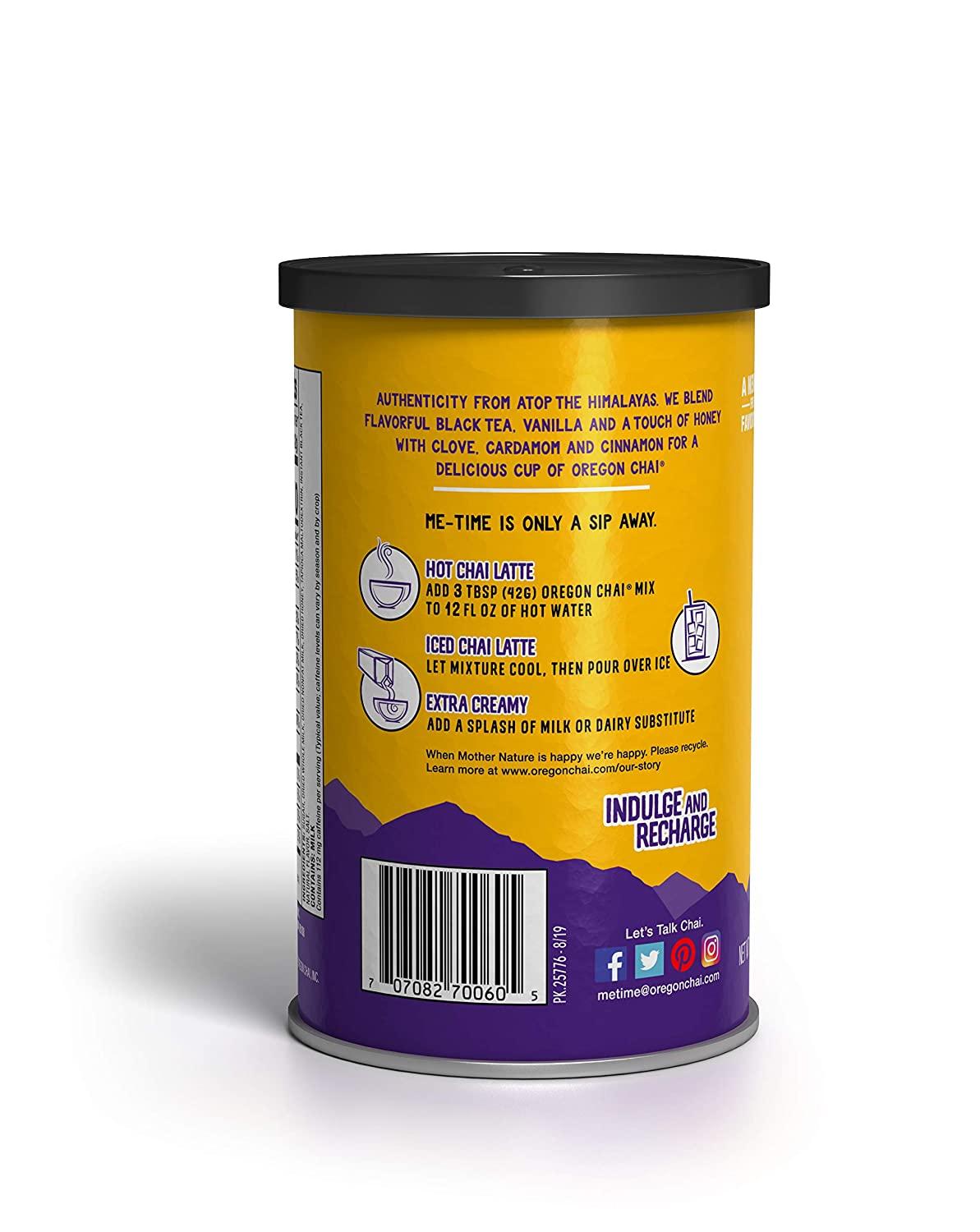 Oregon Chai Original Chai Tea Latte Powdered Mix 10oz (Pack of 6 ...