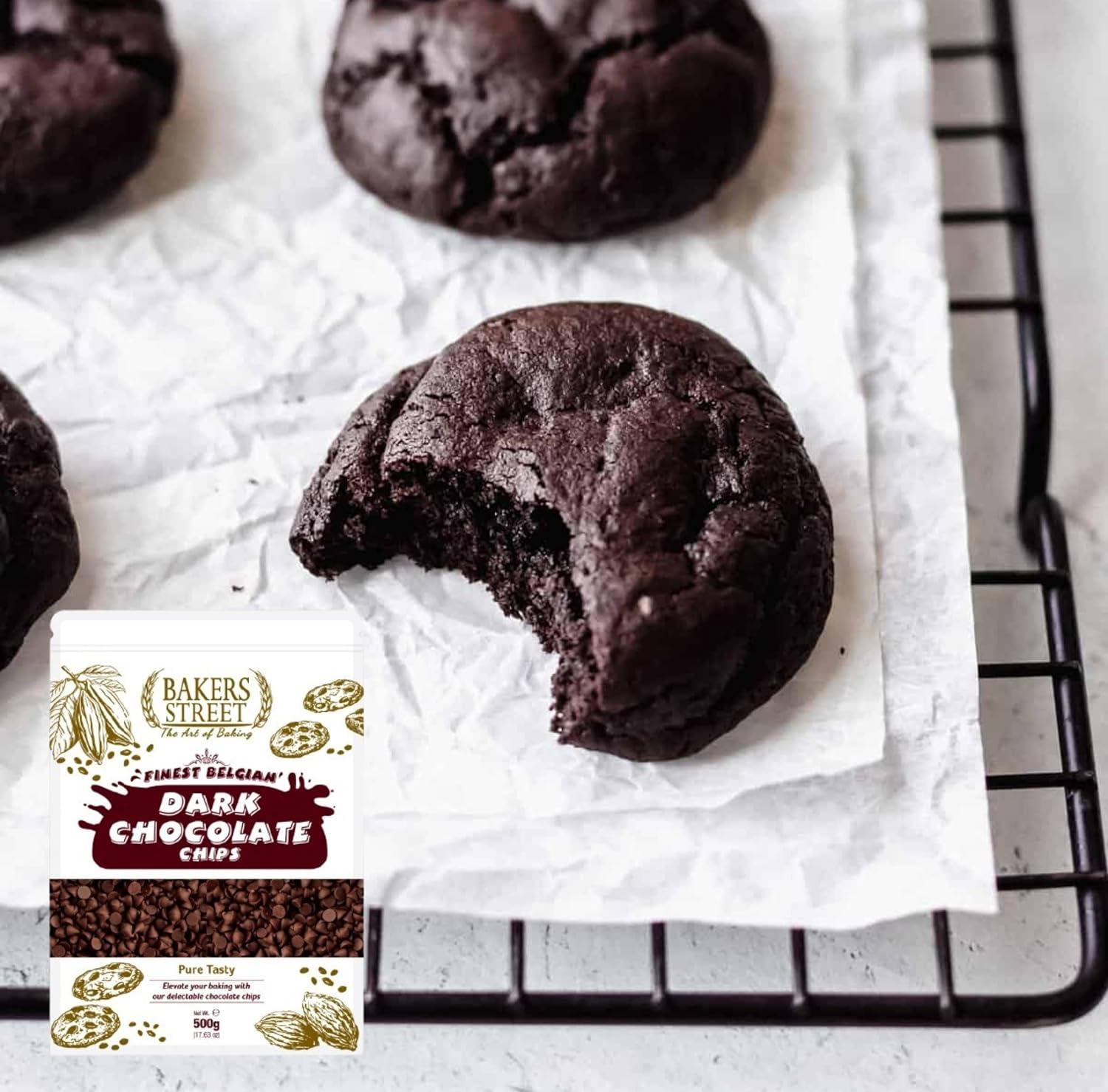 Bakers Street | Finest Belgian | Dark Chocolate Chips 500g | Premium ...