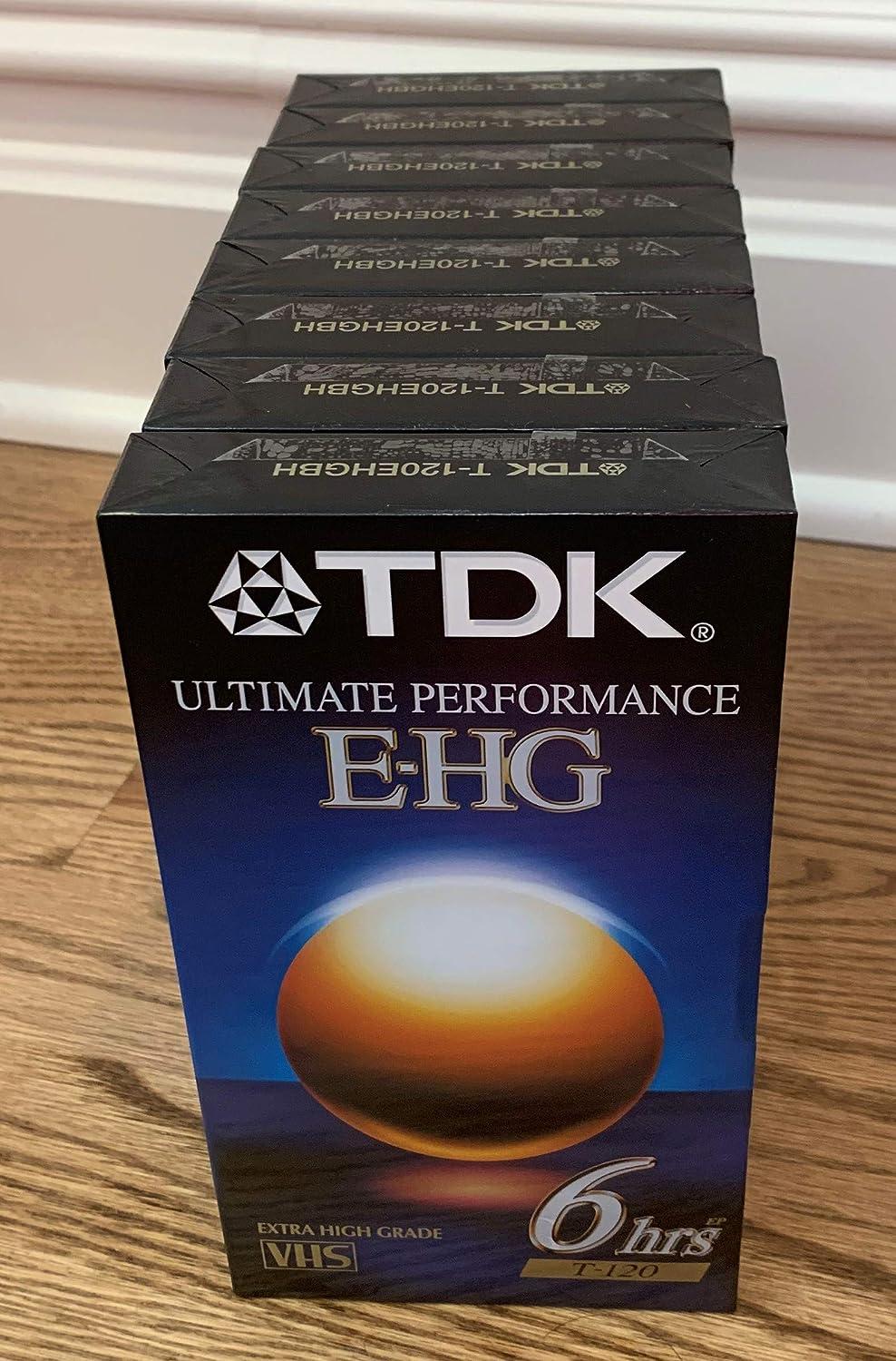 TDK Ultimate Performance E-HG Extra High Grade VHS T-120 Blank Video ...