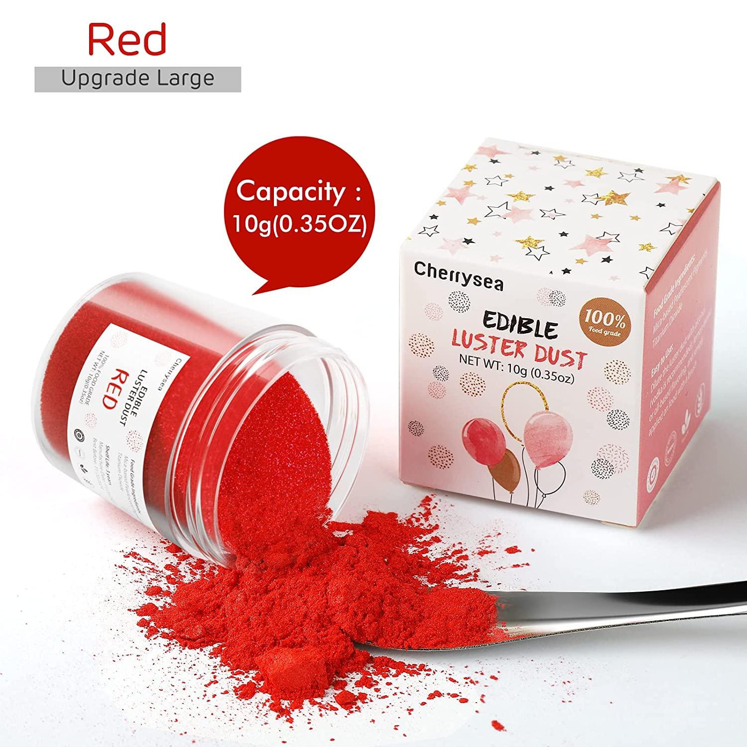 Red Edible Luster Dust 10g - Food Grade Tasteless Dessert Dust for ...