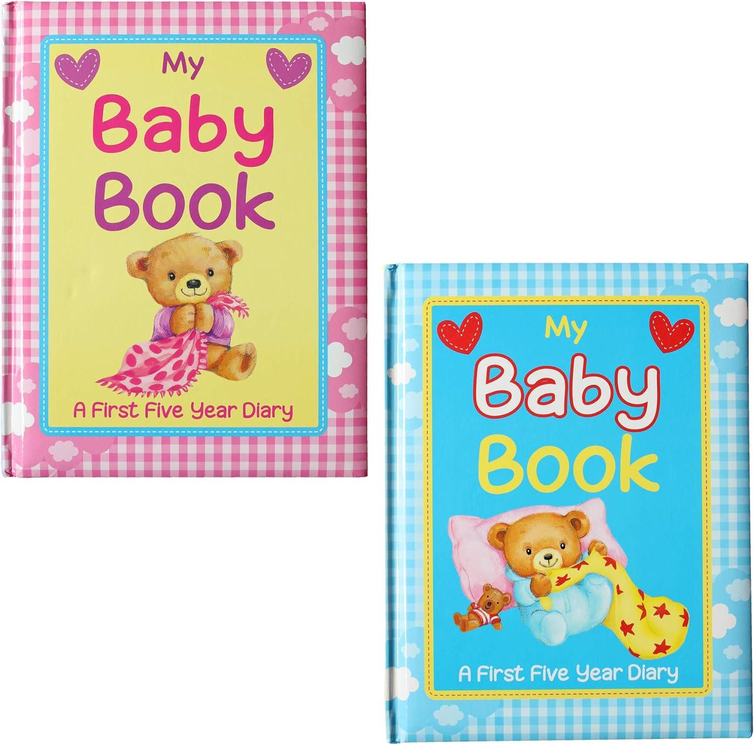 Brown Watson Baby Record Book | Pink Baby Keepsake Diary | Birth to 5 ...
