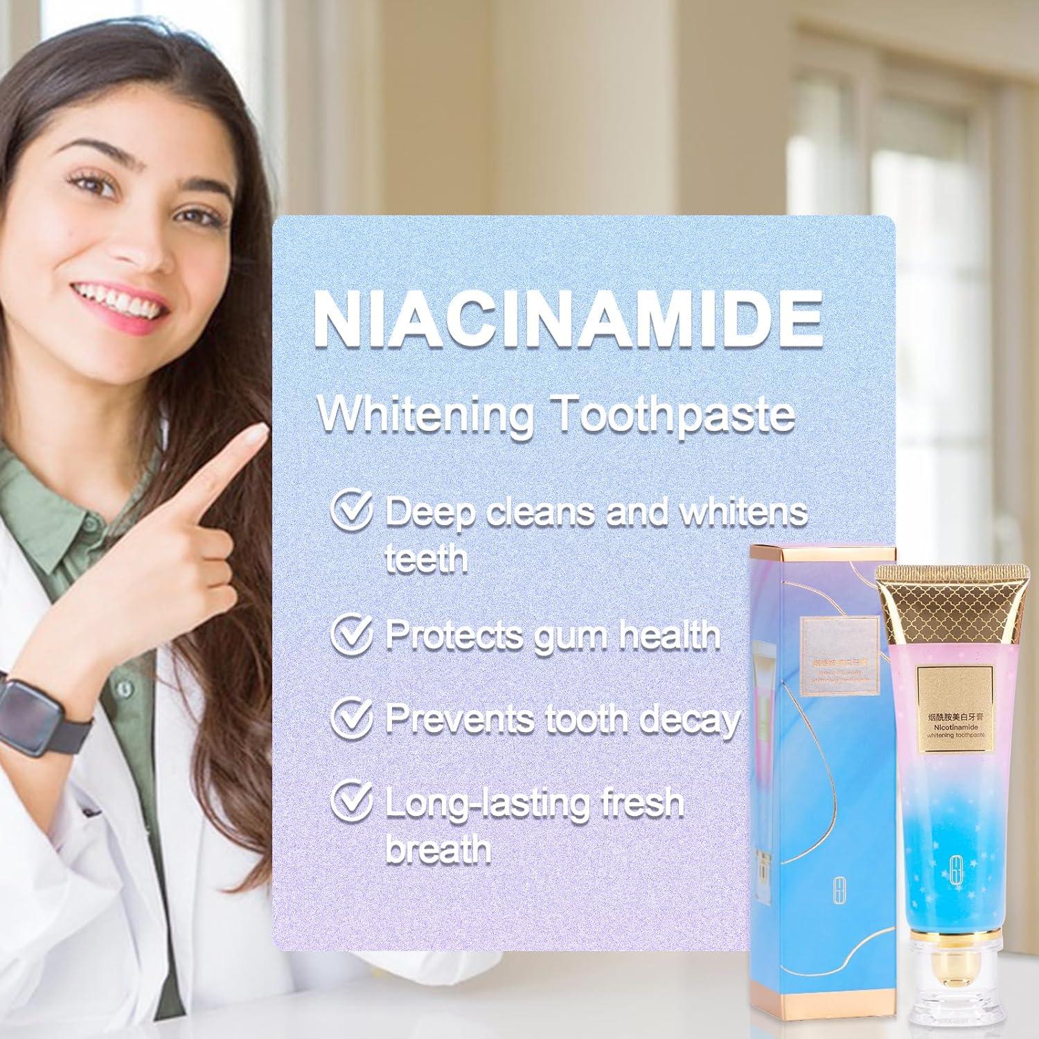 Niacinamide Whitening Toothpaste - Intensive Stain Removal & Fresh Breath | 1 PC International ...