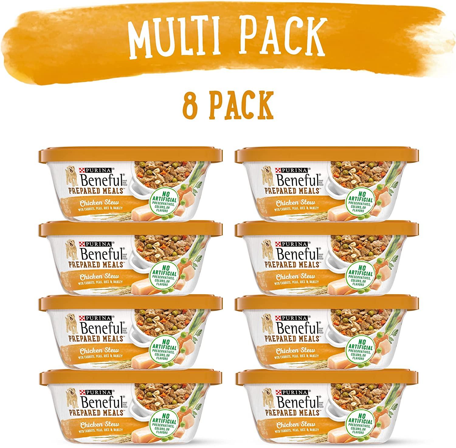 Purina Beneful Prepared Meals Chicken Stew Wet Dog Food - 8 Pack, 10 oz ...