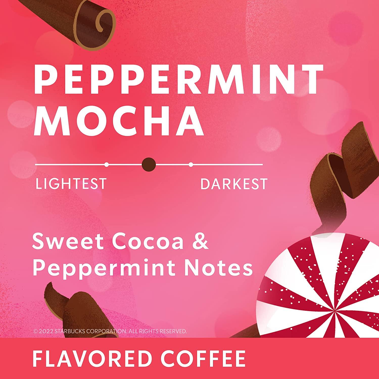 Starbucks Peppermint Mocha Ground Coffee 17 oz - Limited Edition, 100% ...