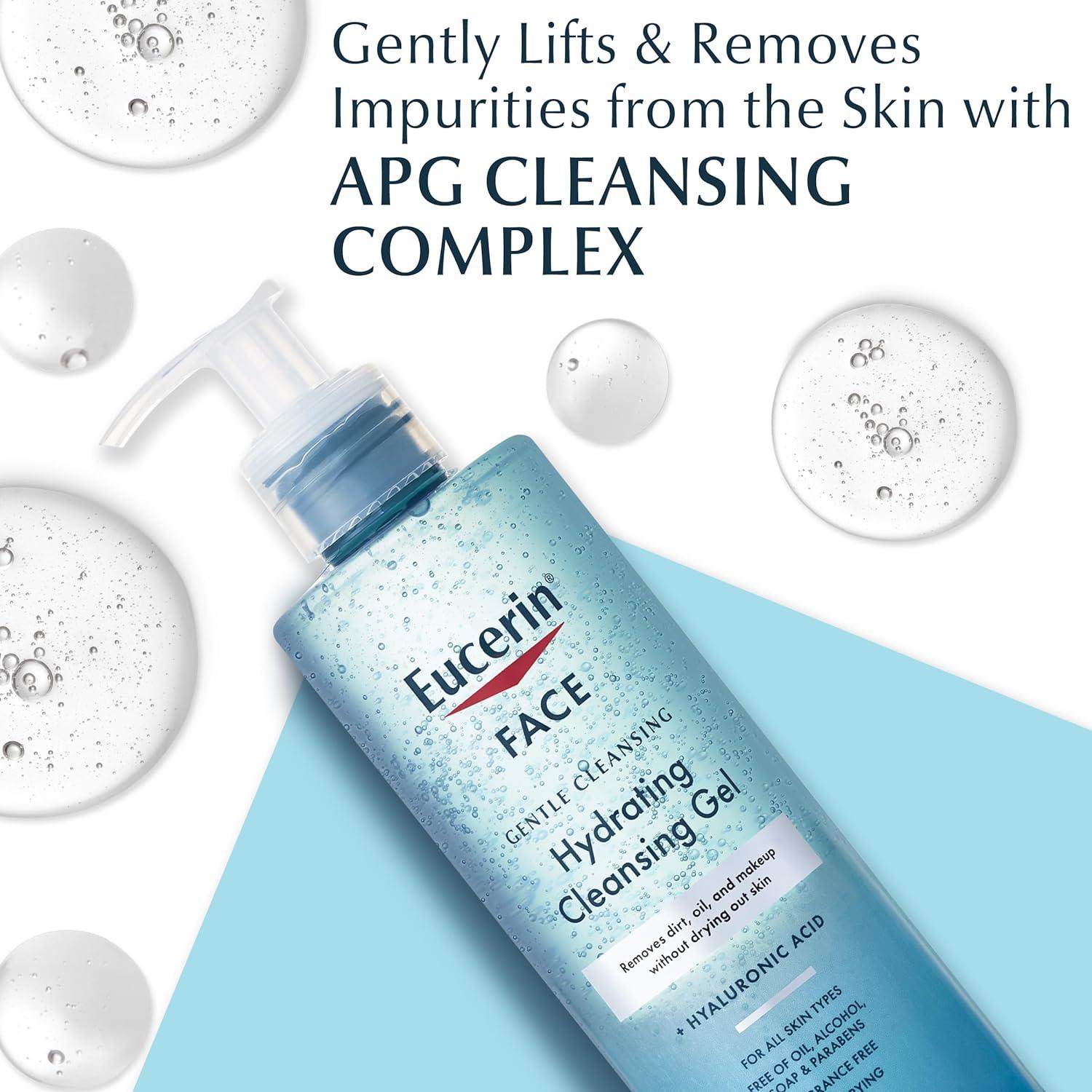 Eucerin Hydrating Cleansing Gel with Hyaluronic Acid 13.5 Fl Oz - Daily ...
