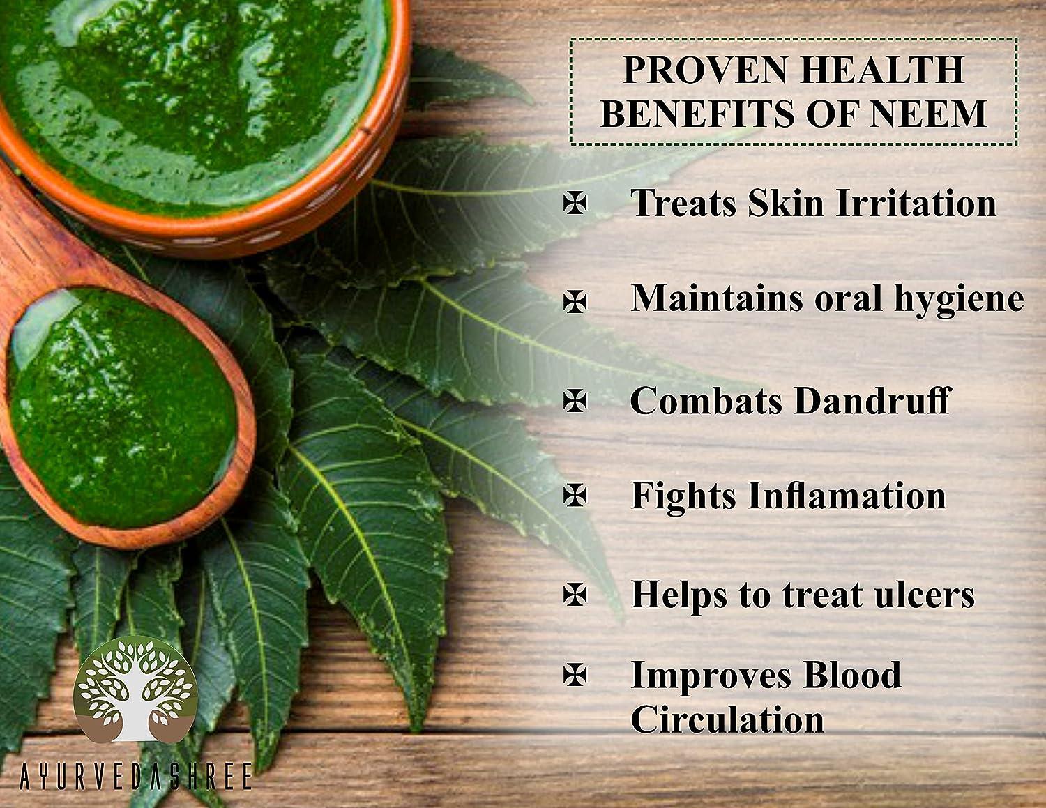 AYURVEDASHREE Neem Leaf Powder 100 Gm | Wild Crafted Azadirachta Indica ...