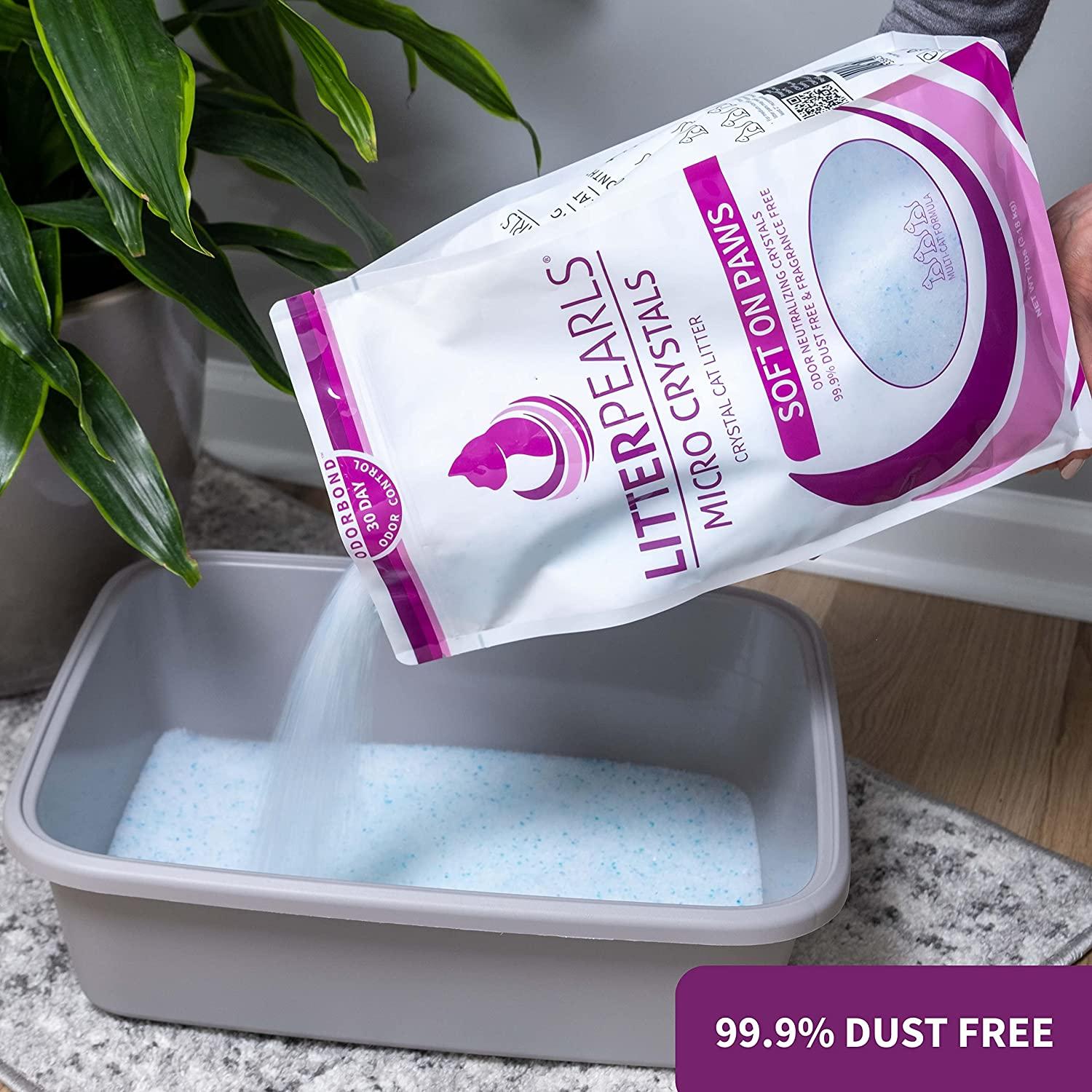 Litter Pearls Crystal Cat Litter 7 lb - Superior Odor Control, Odorbond ...