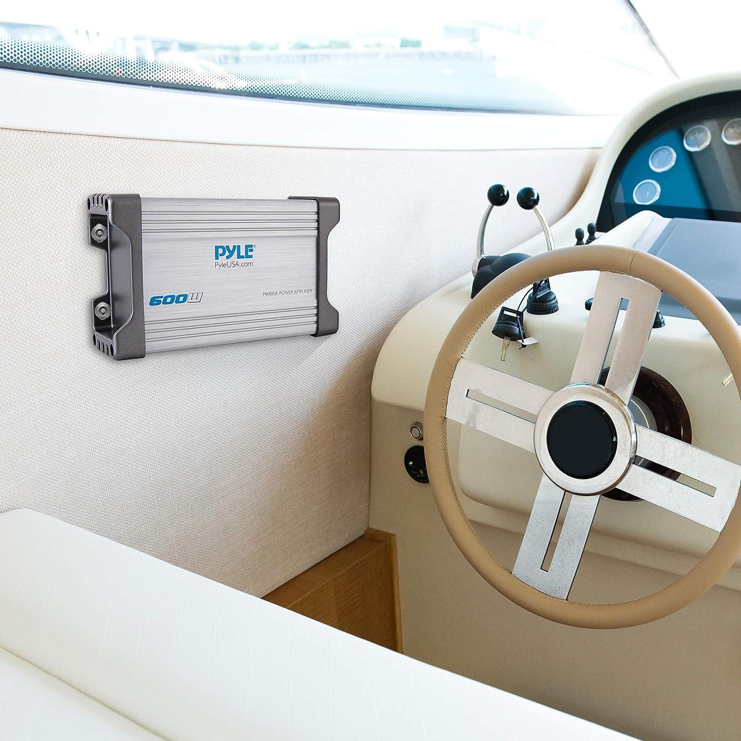 Pyle 2-Channel Marine Amplifier Receiver - Waterproof and Weatherproof ...
