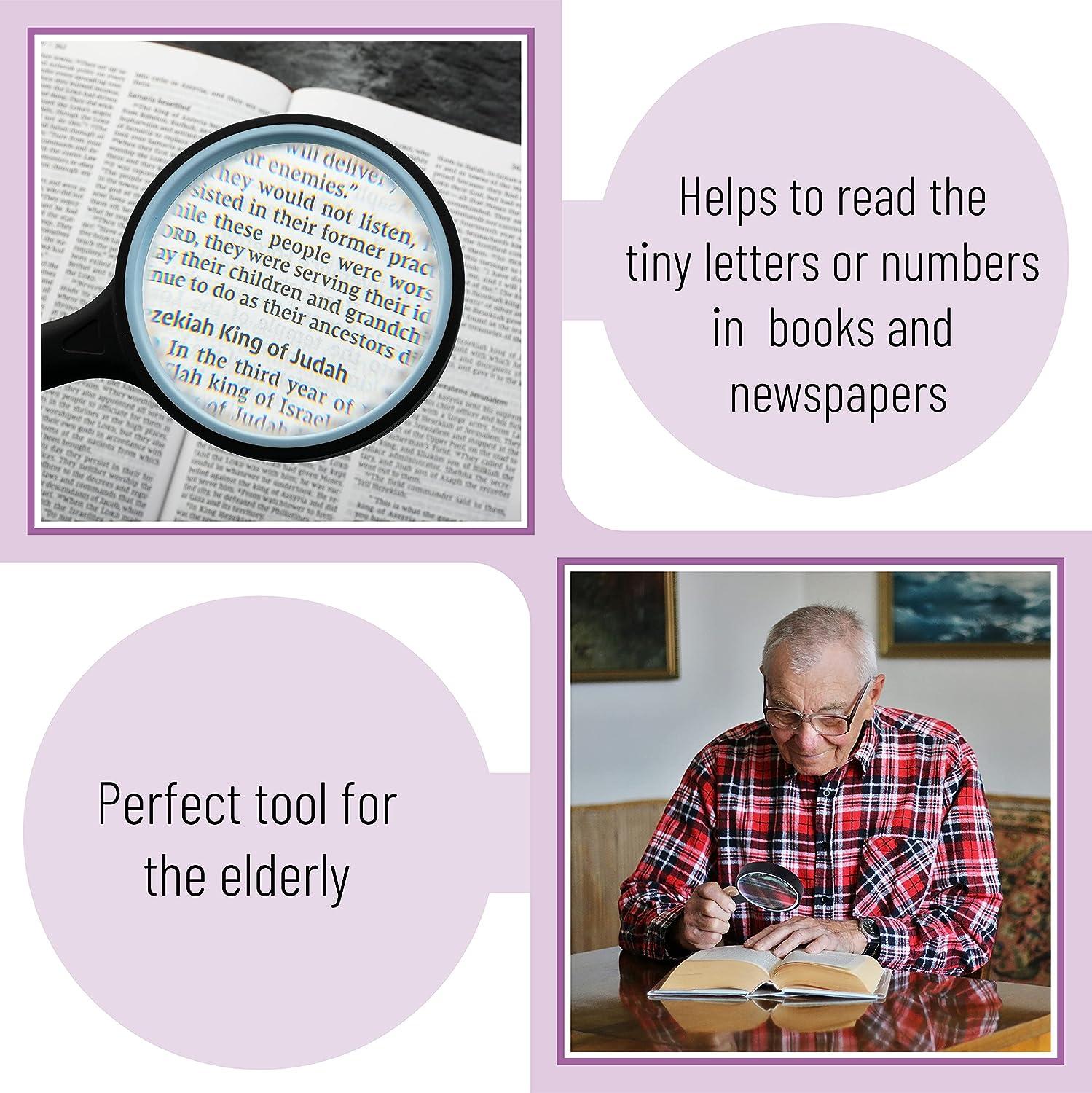 Mr. Pen- Magnifying Glass 2 Pack 10X Magnifier 75mm Glass Lens ...