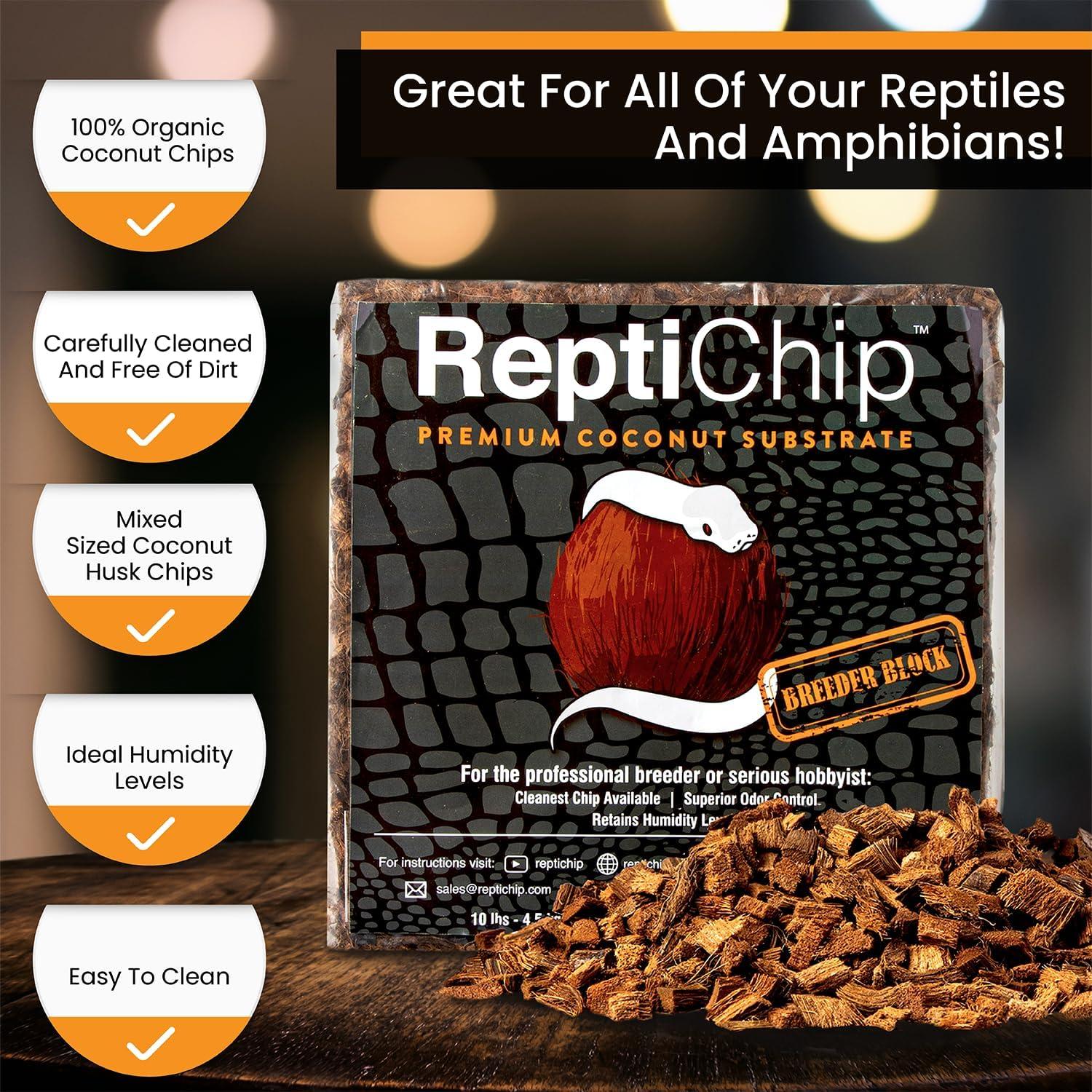 Repick Premium Coconut Substrate - 72L Bio-Reptile Bedding for Ball ...