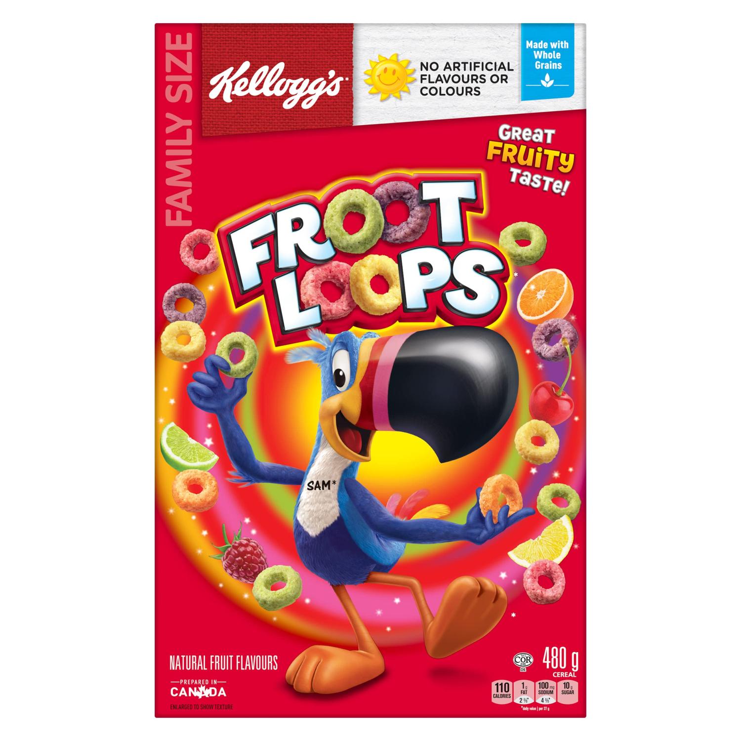 Kellogg's Froot Loops Cereal Family Size 580g/20.5oz Imported from ...