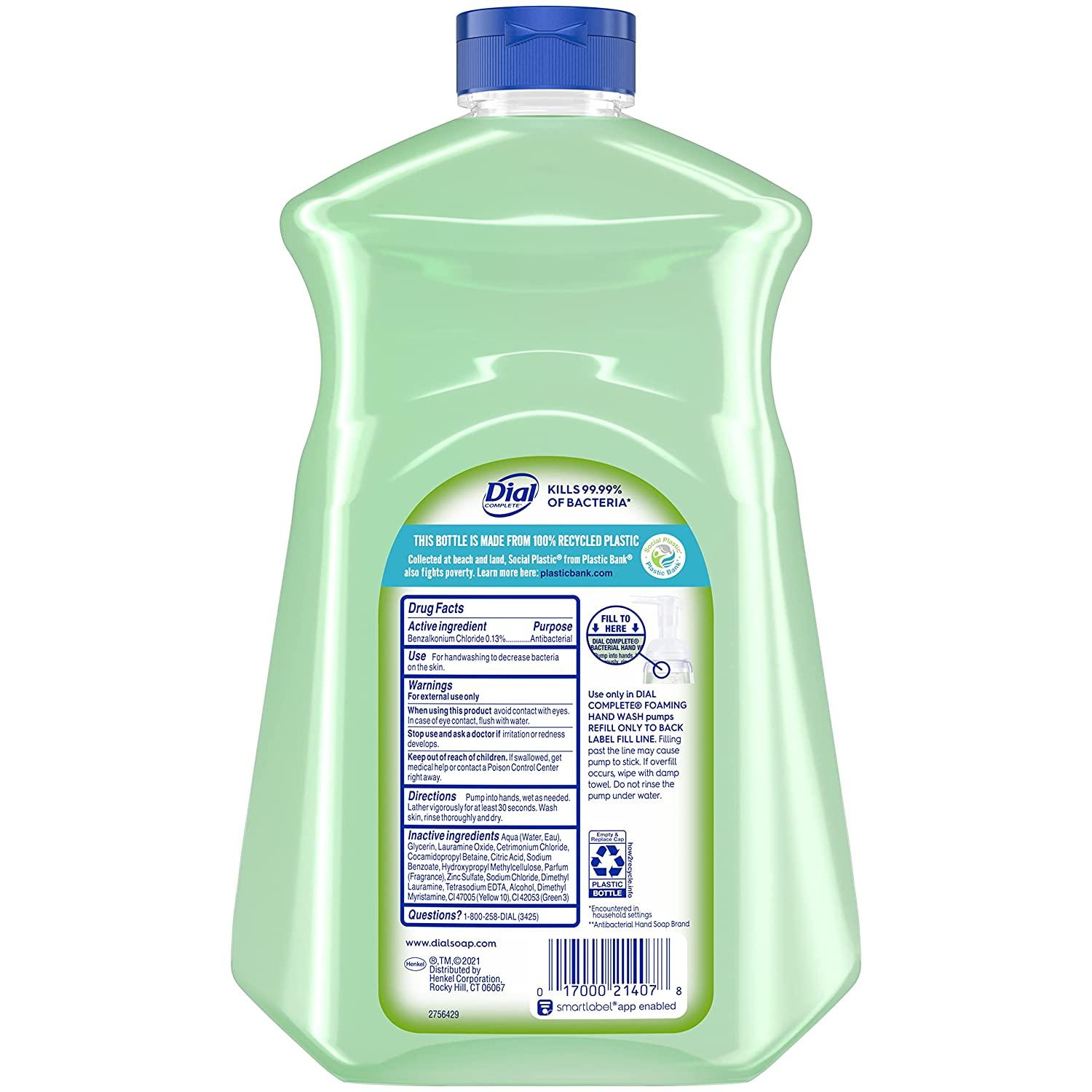 Dial Complete Antibacterial Foaming Hand Wash - Fresh Pear - 52 fl oz ...