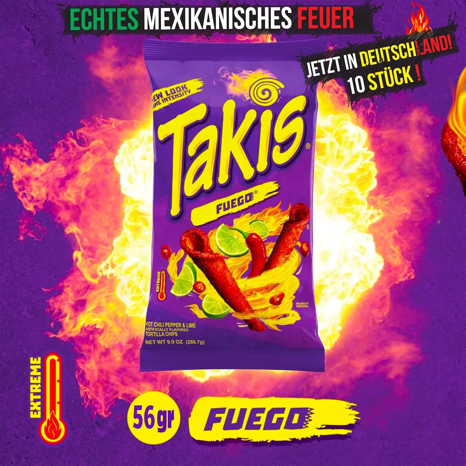 Buy Takis Fuego Chips Box - Spicy 56g (Pack of 5) for International ...