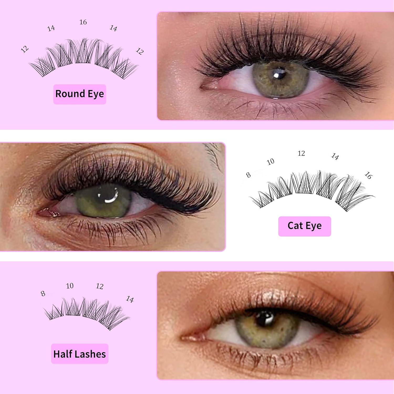 dramatic cluster lashes