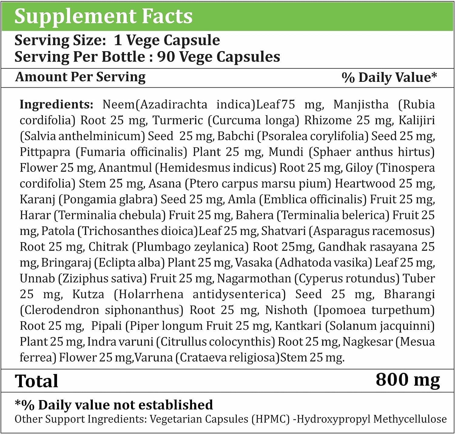 Herbsforever Blood Cleaner Capsules 90 Vege Capsules - Ayurvedic ...