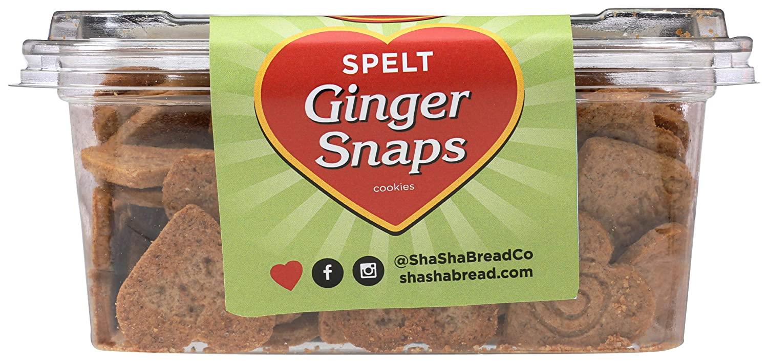 SHASHA Organic Spelt Ginger Snaps Cookies 12 OZ - Delicious & Healthy ...