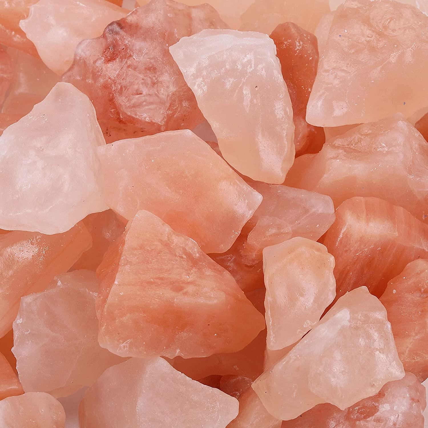 Jovivi Himalayan Salt Healing Crystals Rough Stone Large 1lb - Natural ...
