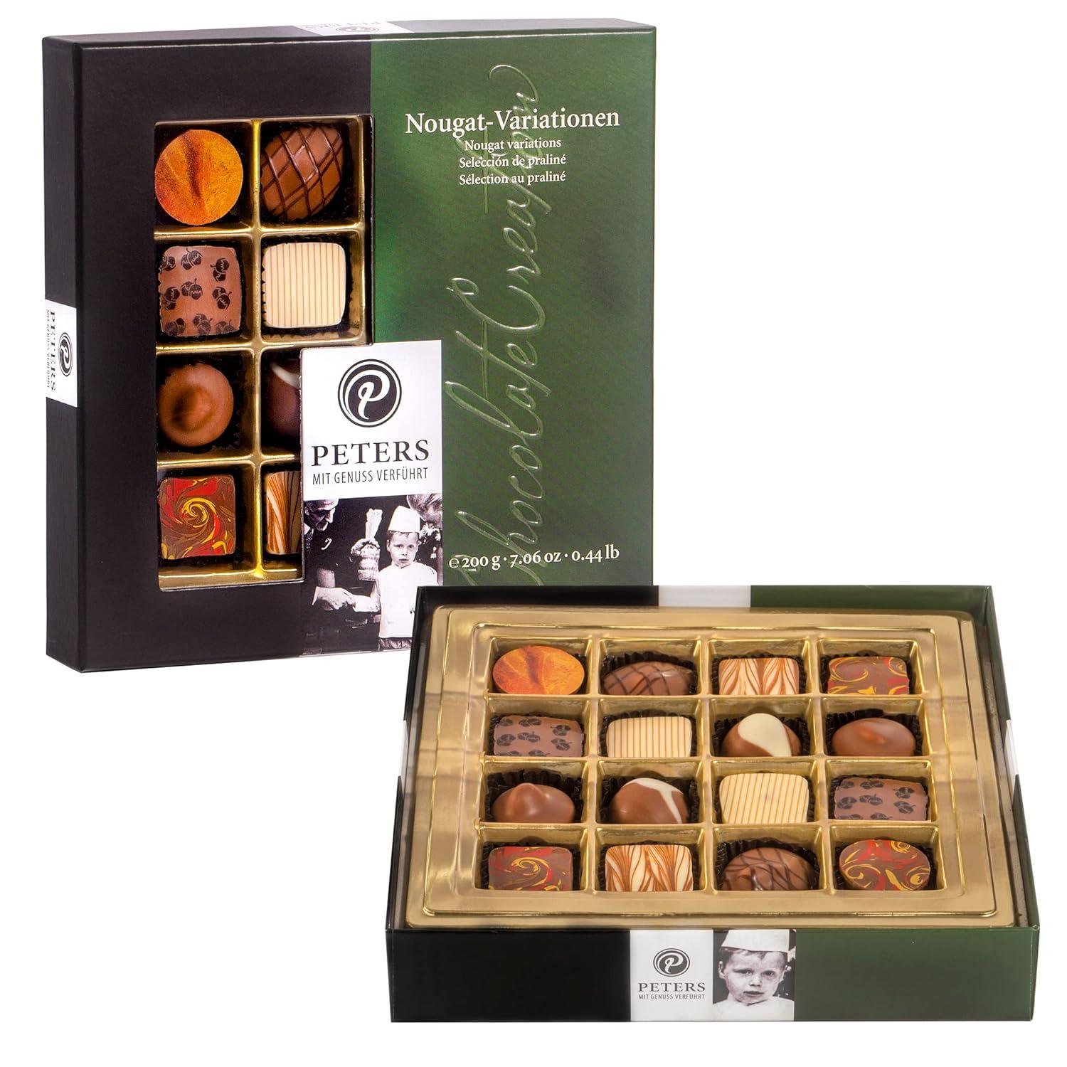 Peters Nougat Variations - Alcohol-Free German Chocolate Pralines ...