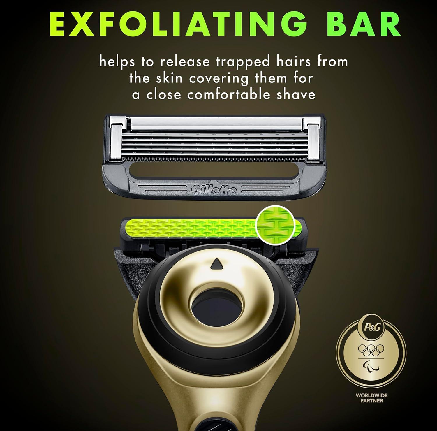 Buy GilletteLabs Exfoliating Bar Razor for Men - Champion Gold Edition ...