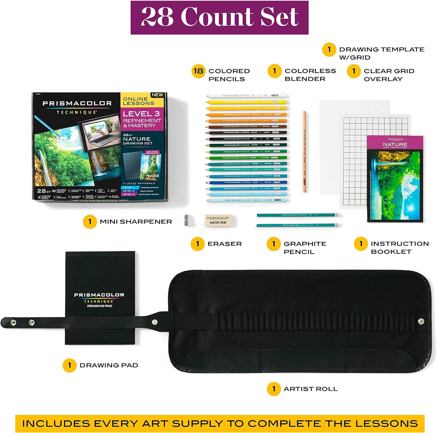 Prismacolor Nature Drawing Set Level 3 - Learn to Draw with Colored ...