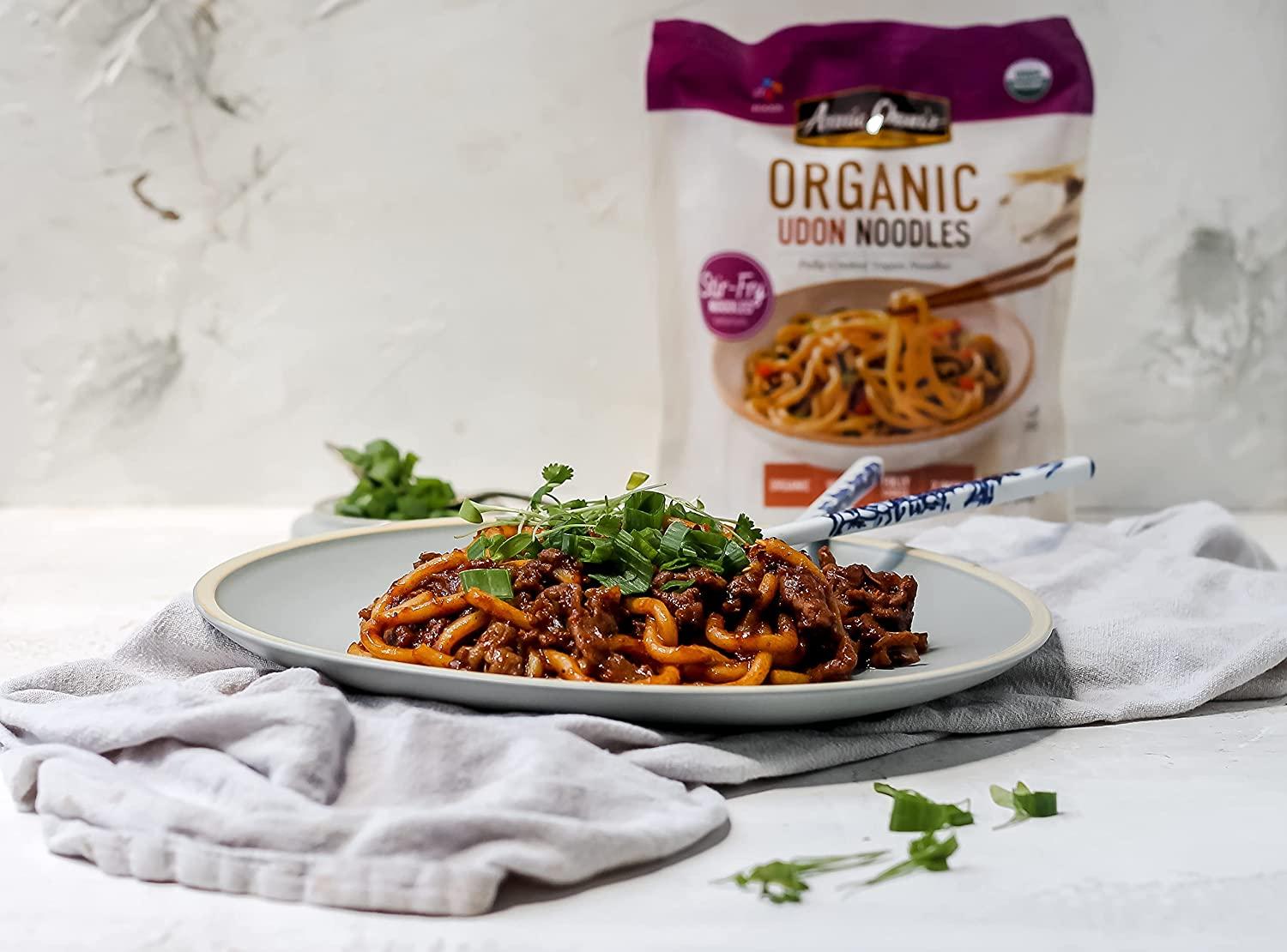 Annie Chun's Organic Stir-Fry Udon Noodles - Vegan, 12 Oz (Pack of 6 ...