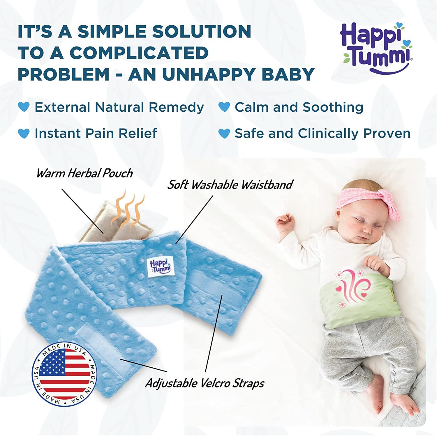 Happi Tummi Baby Gas Relief All Natural Belly Wrap Natural Herbal Aroma ...