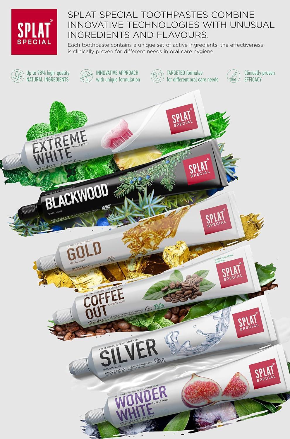 Buy Splat Special Gold Toothpaste - Fluoride-Free 95.4% Natural ...