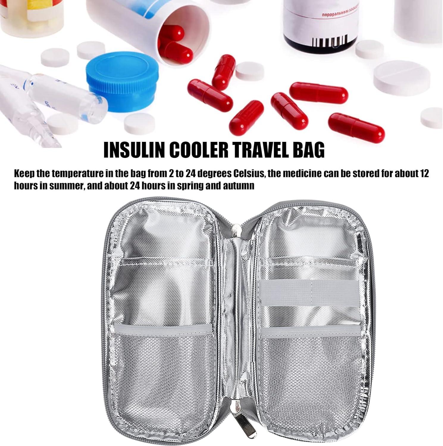 Multilayer Lightweight Portable Insulin Cooling Travel Case- Blue