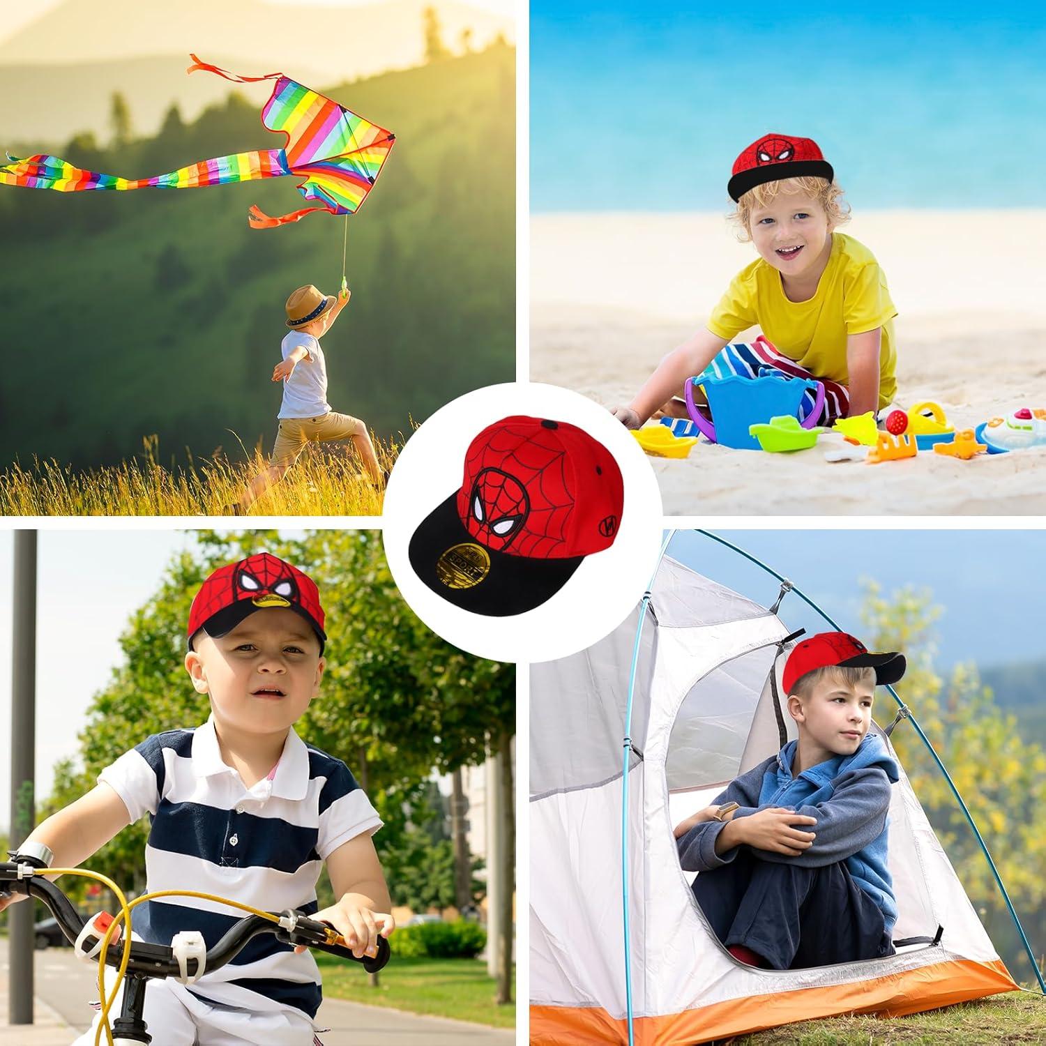Spiderman Cap for Kids - 2-Piece Superhero Baseball Hat | Adjustable ...