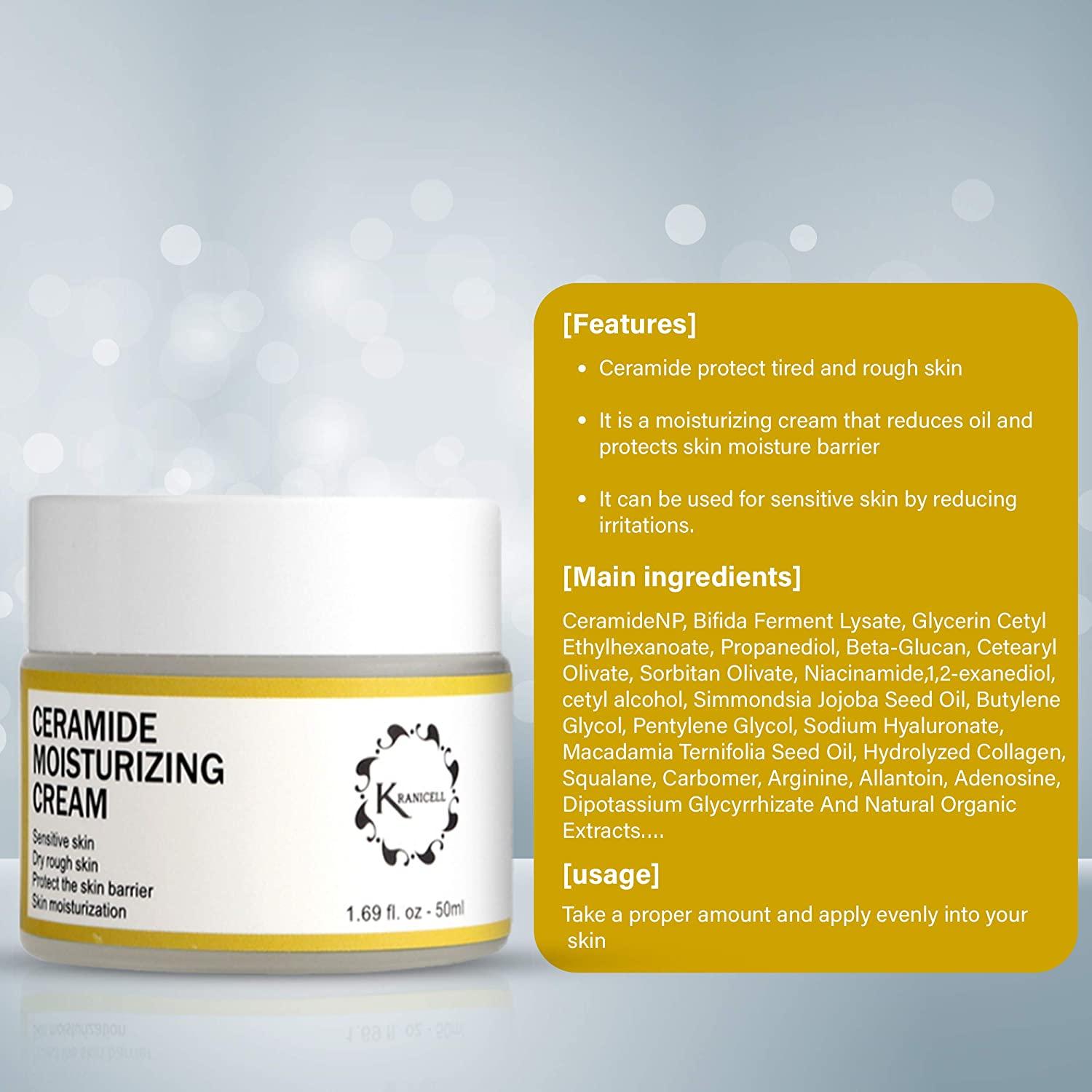 Ceramide Moisturizer Cream - 1.69oz Hydrating & Moisturizing | Korean ...