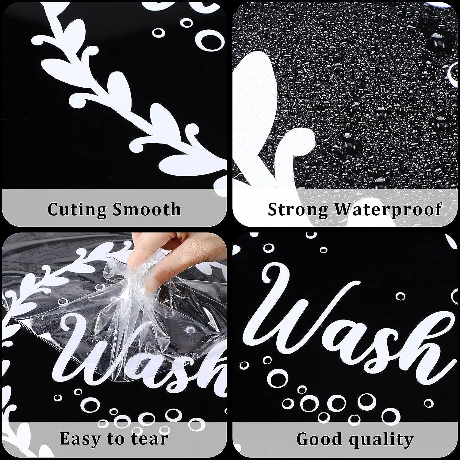 Wash and Dry Decal Sticker Set - Laundry Art Signs for Washing Machine ...