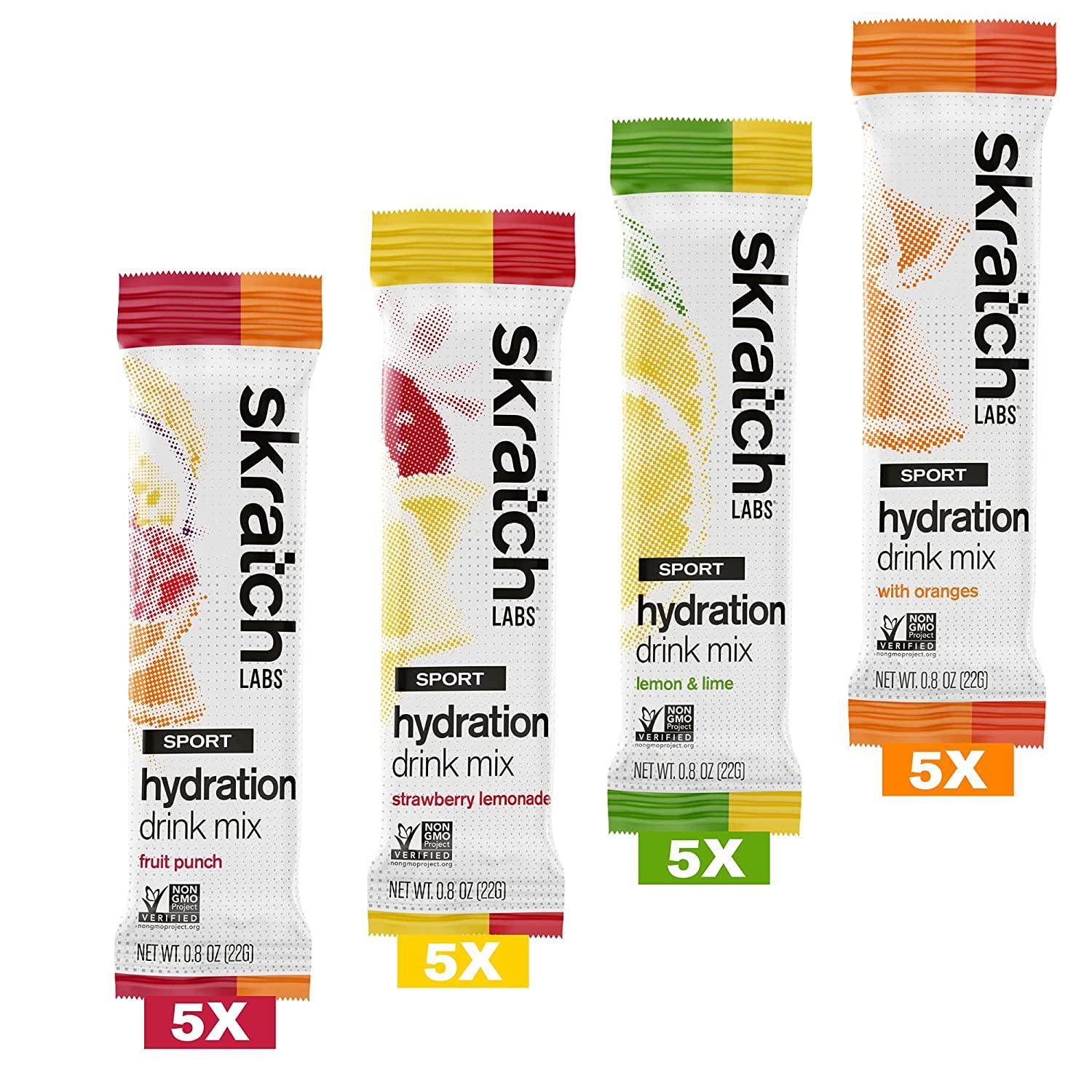 SKRATCH LABS Hydration Packets Variety Pack - Electrolyte Powder for ...